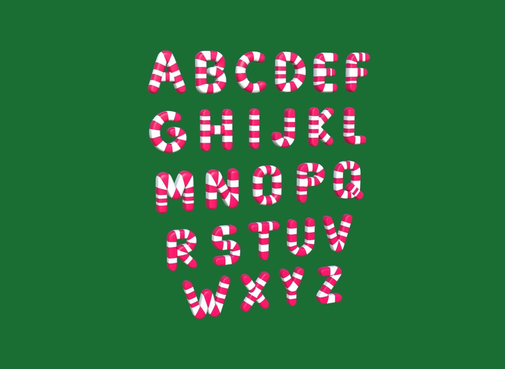 3D model Cartoon Alphabet v004 VR / AR / low-poly | CGTrader