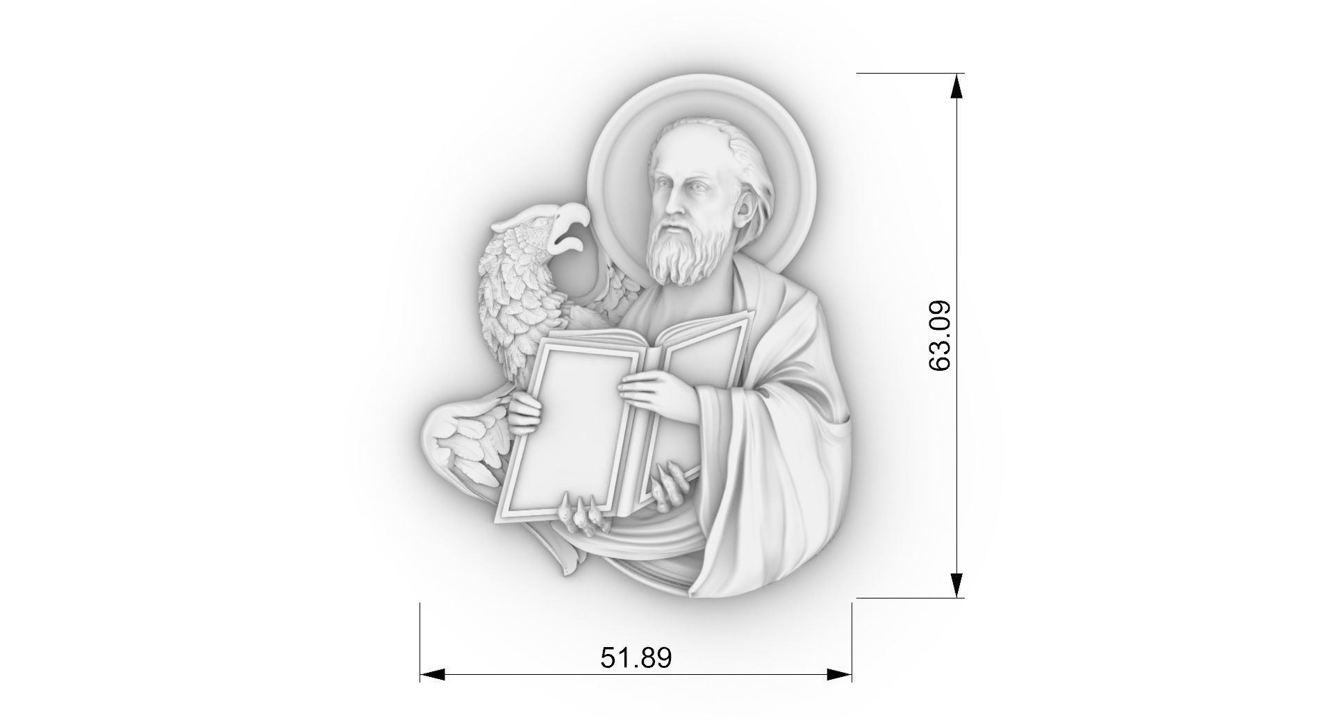 Eagle Of Saint John Apostle Evangelist 3D model 3D printable | CGTrader