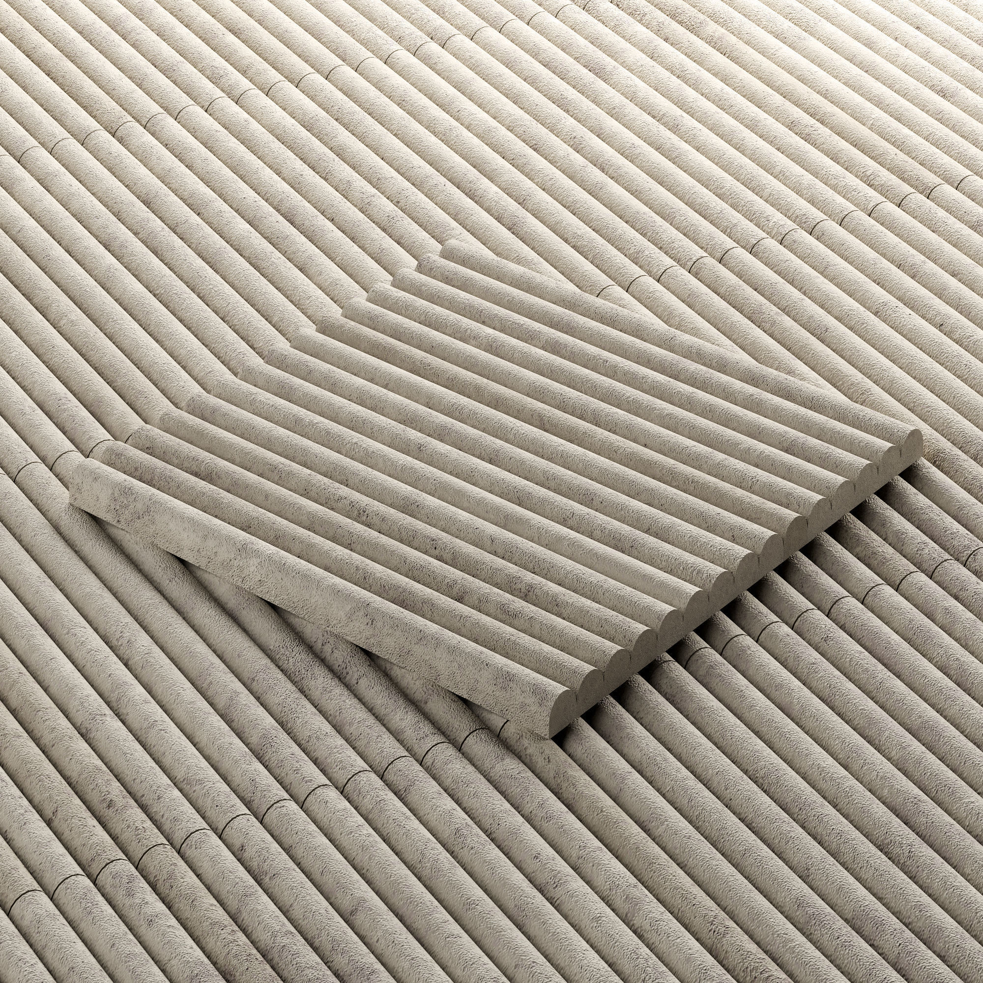 LUSSO Fluted Travertine Wall Tile 3D model | CGTrader