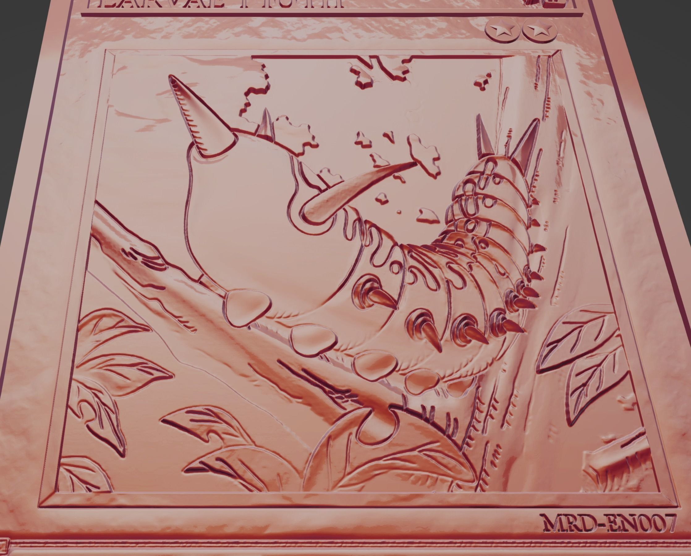 larvae moth - yugioh 3D model 3D printable | CGTrader