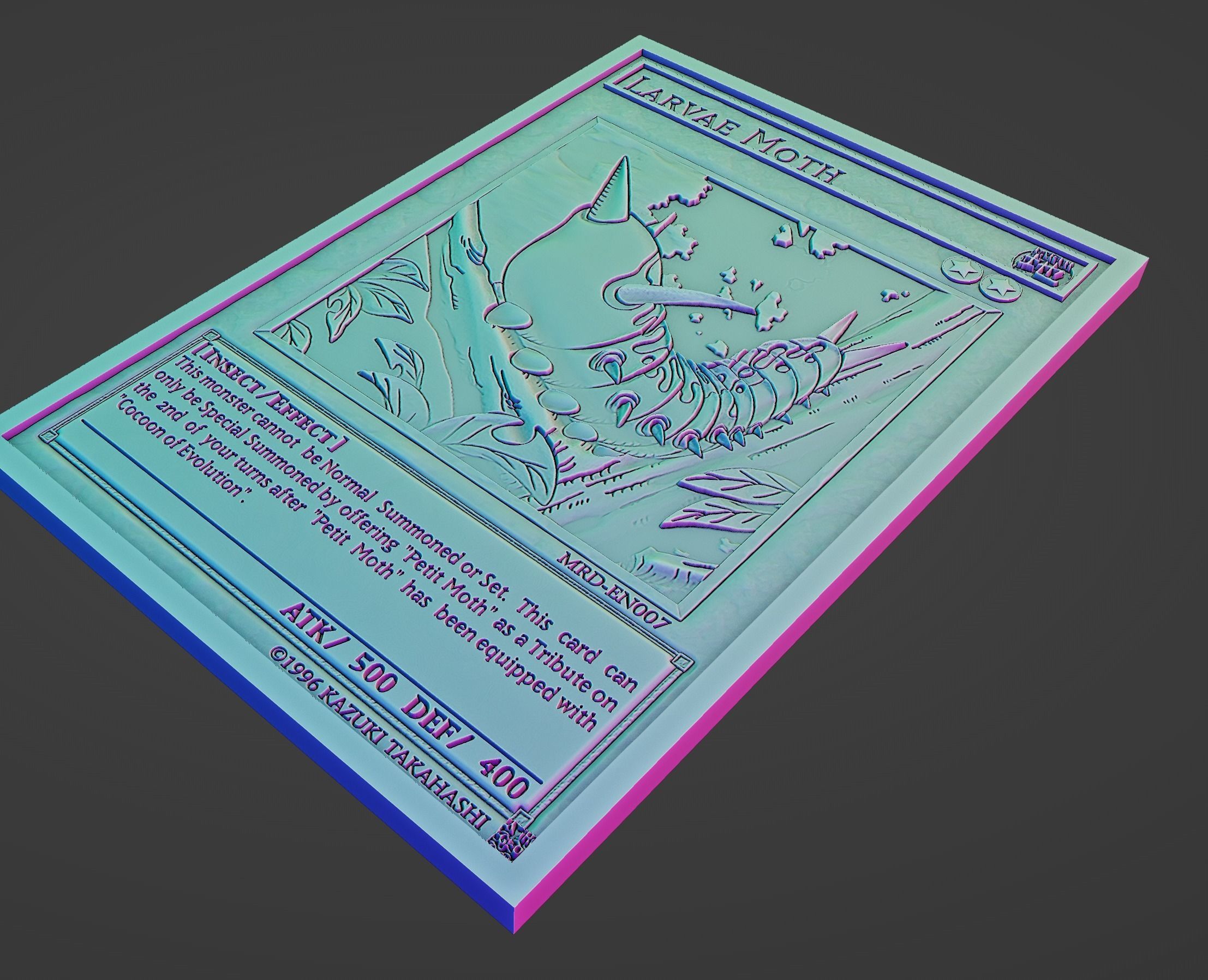 larvae moth - yugioh 3D model 3D printable | CGTrader