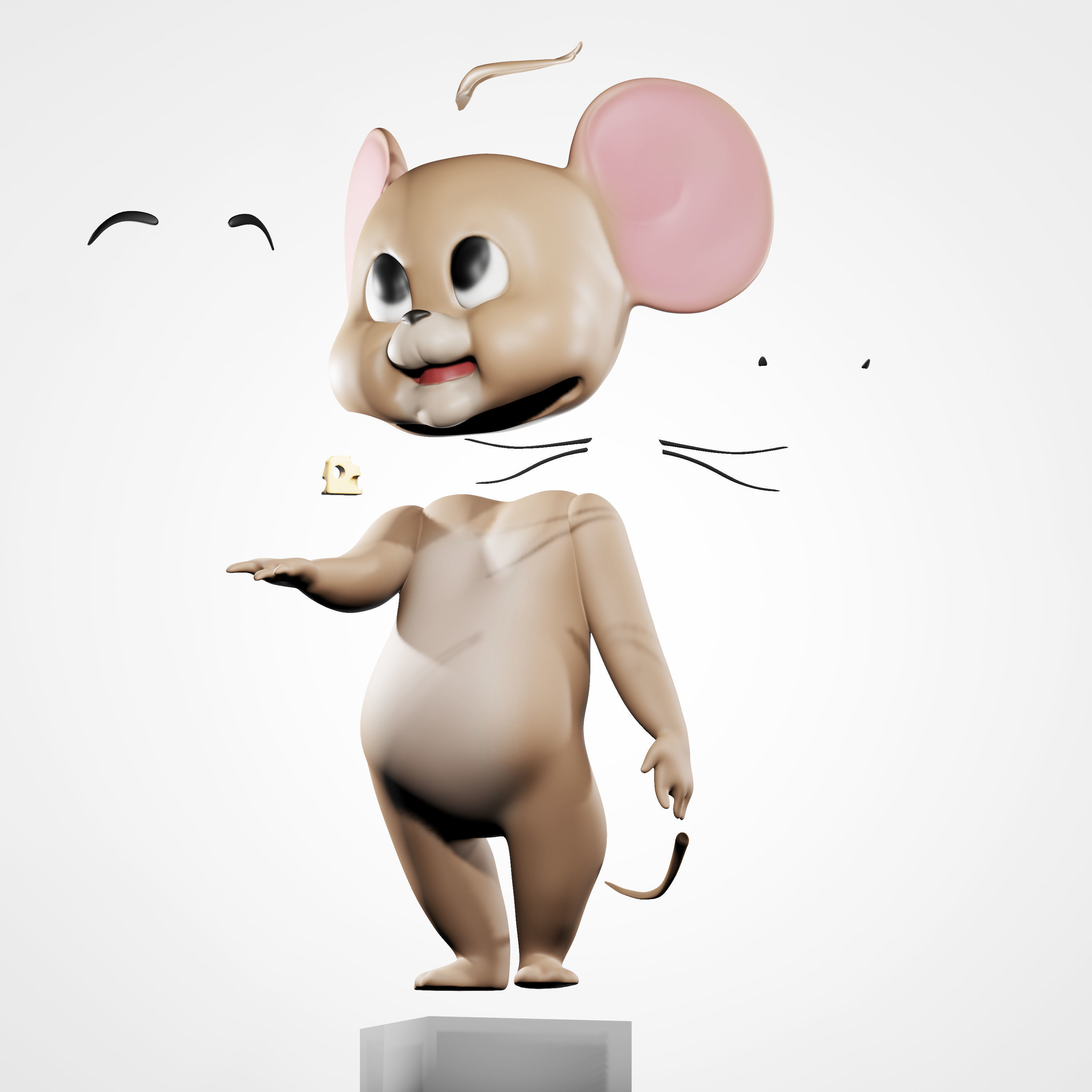 JERRRY FROM TOM JERRY FANART COLLECTIBLE free 3D model 3D printable ...