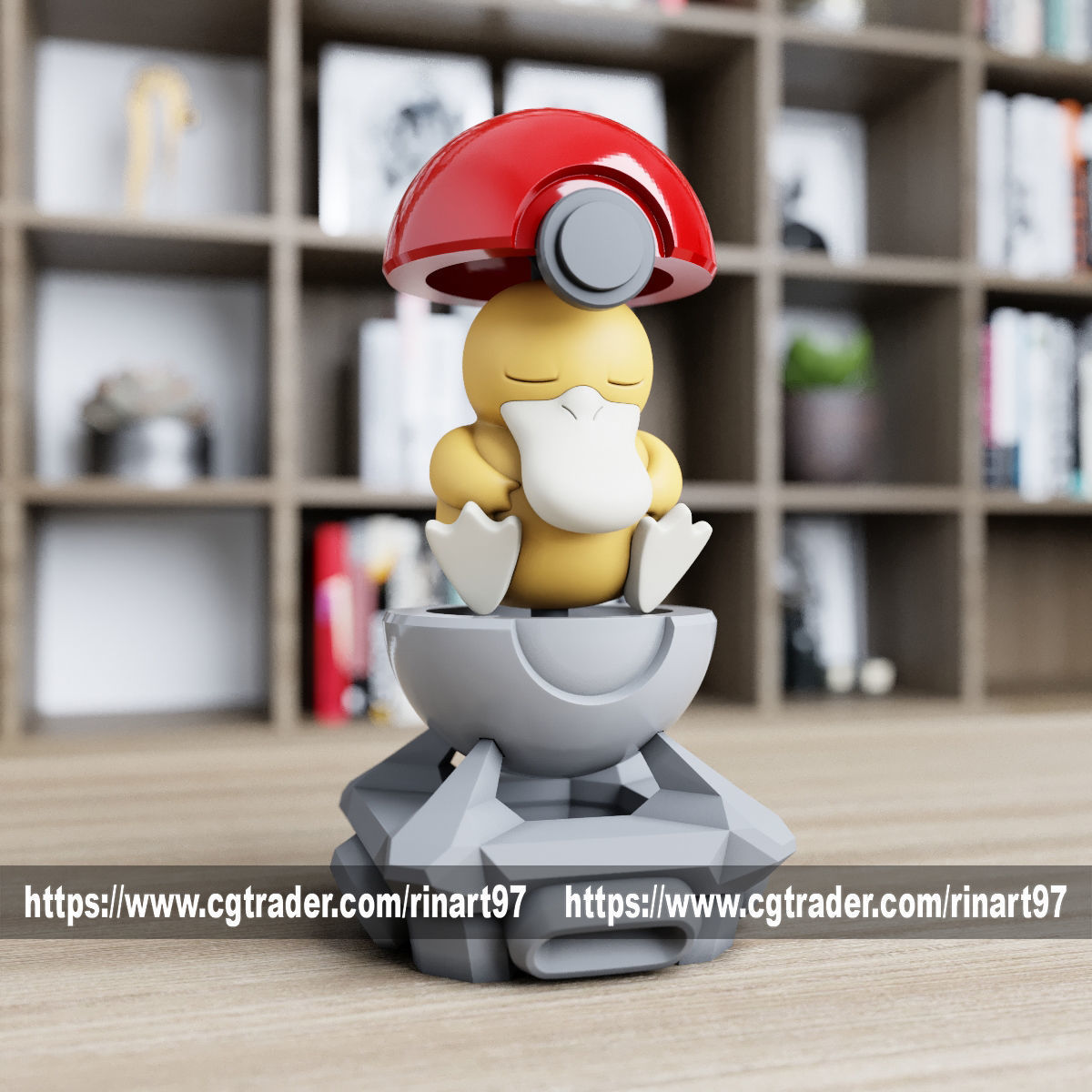 PSYDUCK IN THE POKEBALL FROM POKEMON 3D model 3D printable | CGTrader