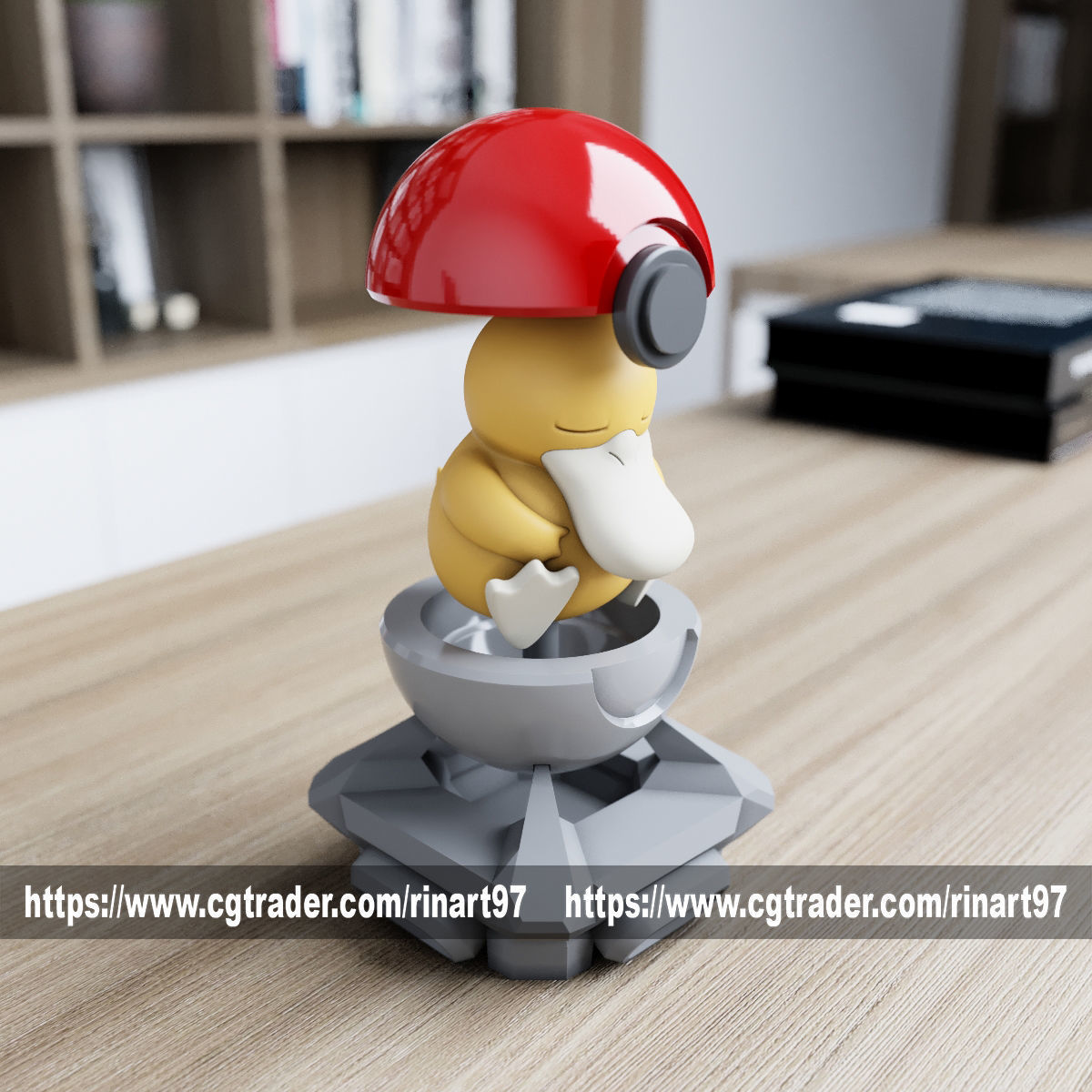 PSYDUCK IN THE POKEBALL FROM POKEMON 3D model 3D printable | CGTrader