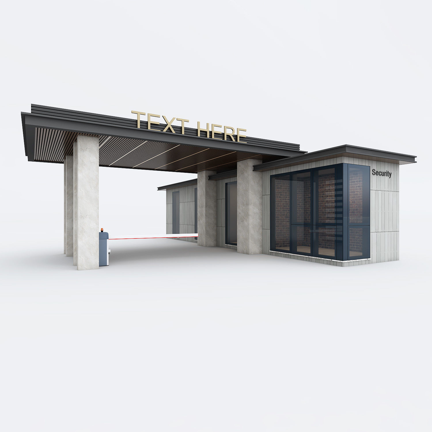 Security entrance gate 3D model | CGTrader