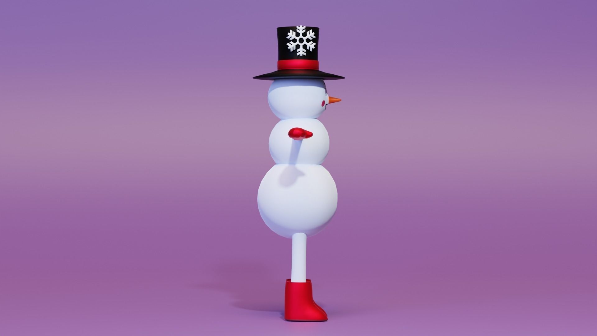 Stylized snowman low-poly 3D model rigged | CGTrader
