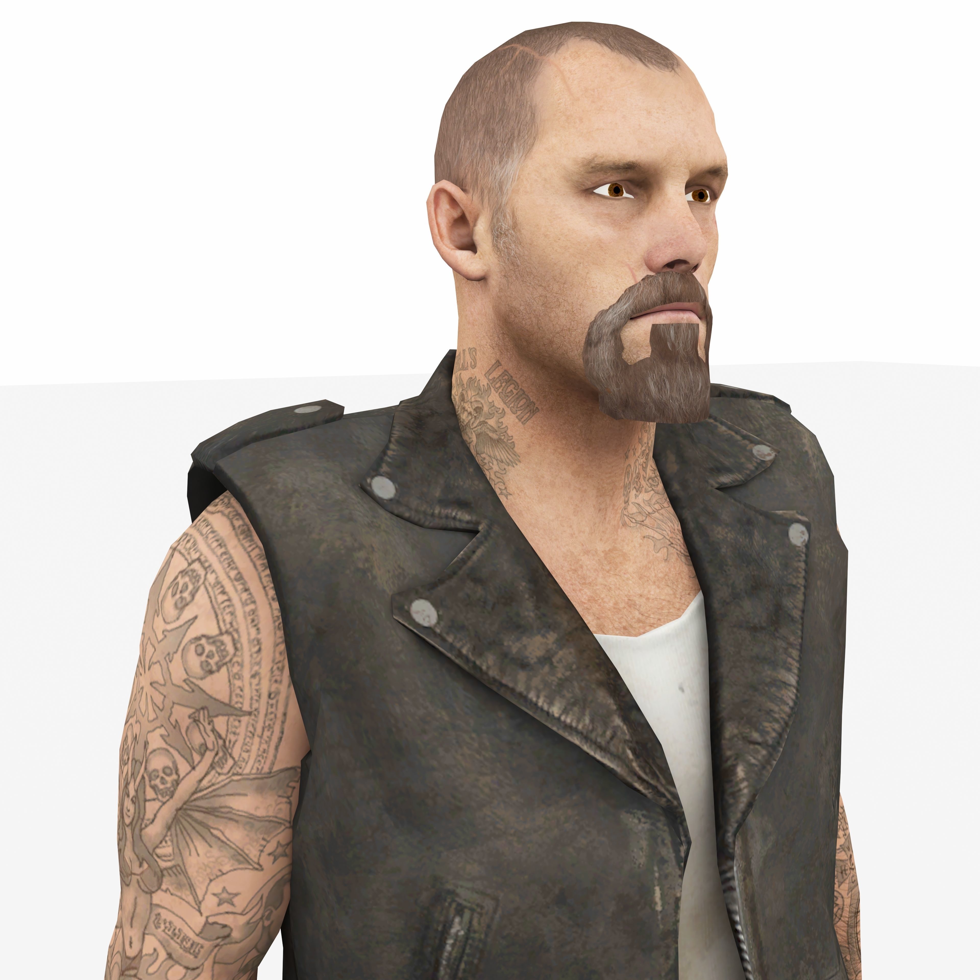 Chopper Biker 4K 3D model rigged | CGTrader