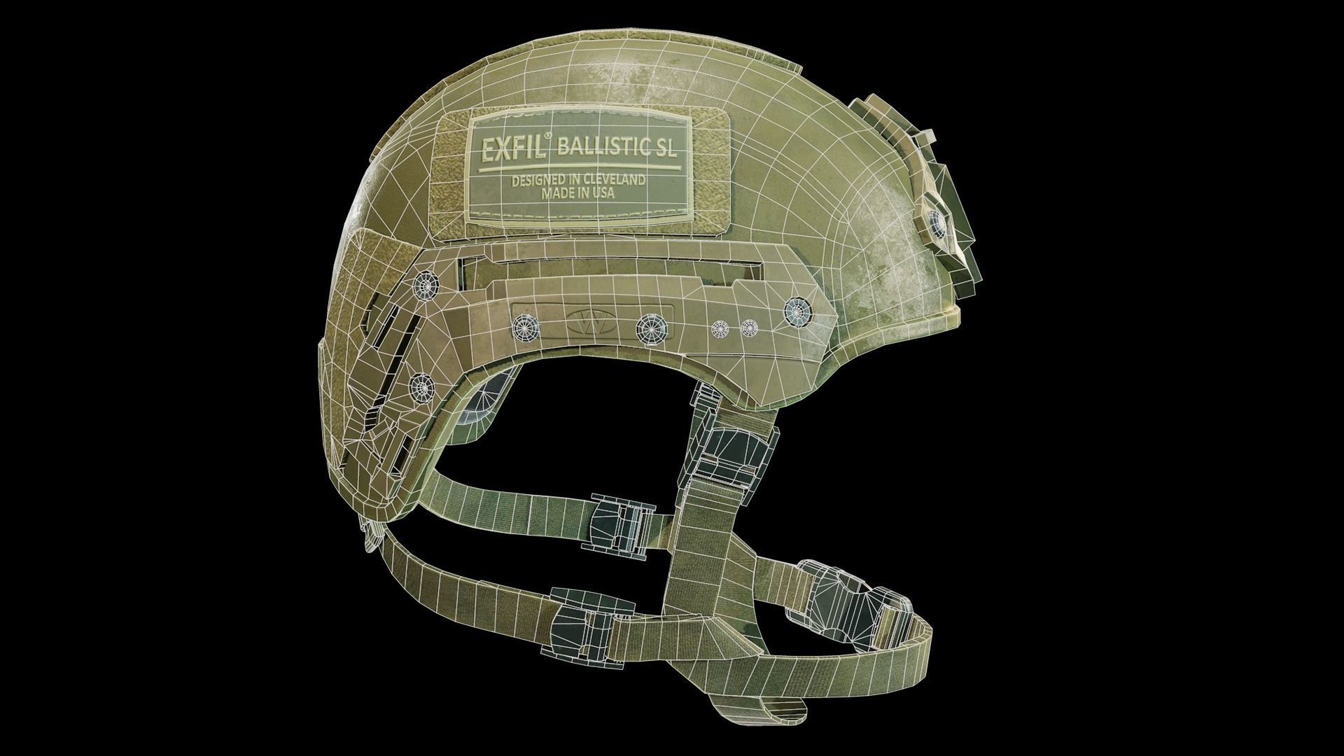 3D model Exfil Ballistic Helmet VR / AR / low-poly | CGTrader