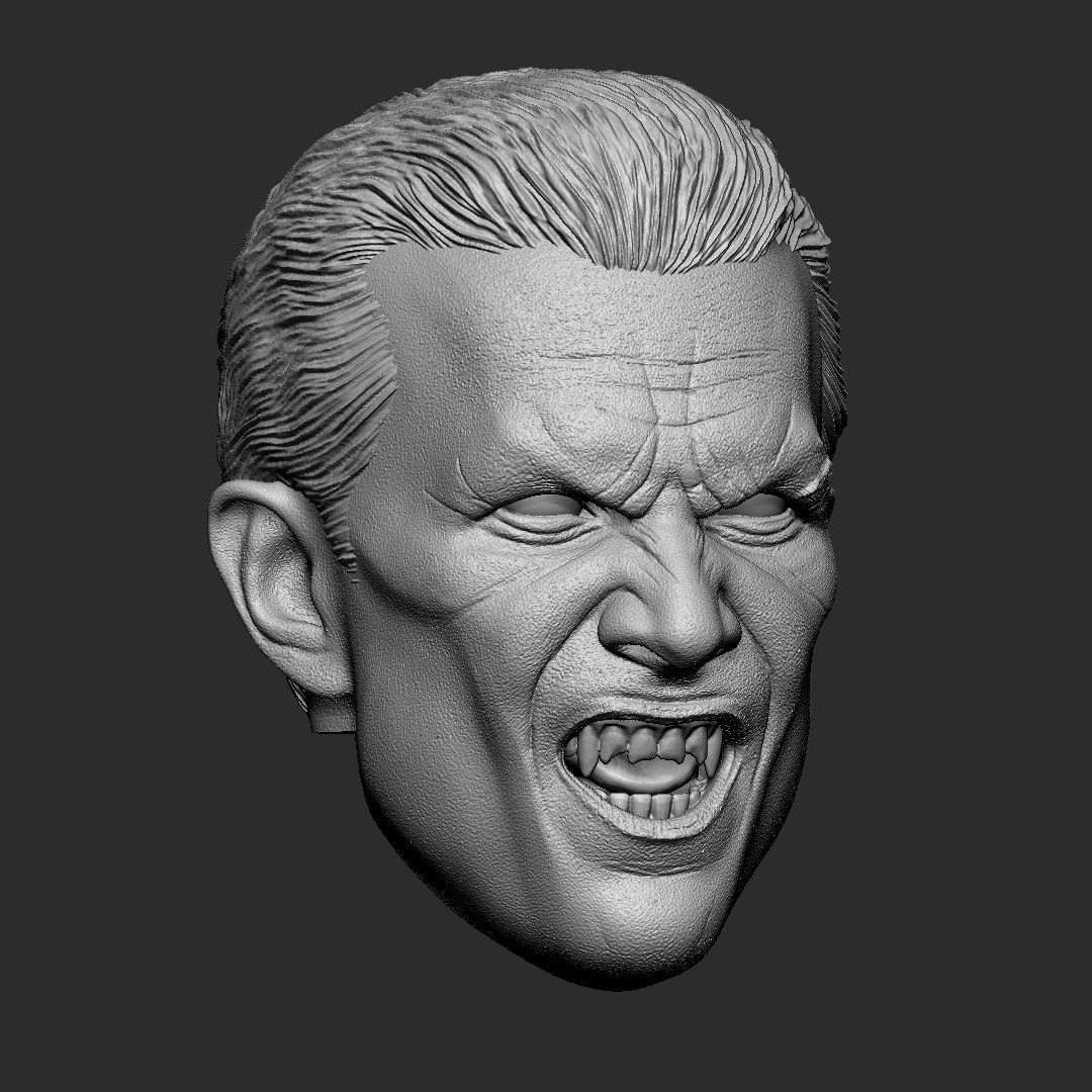 Spike Vampire - Buffy the Vampire Slayer head 3D model 3D printable ...