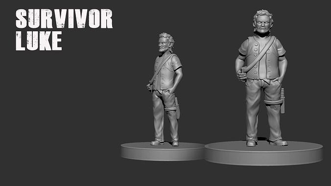 Survivor Luke 3D model 3D printable | CGTrader