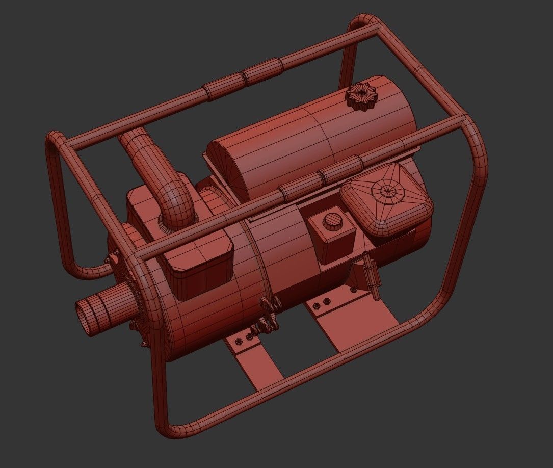 3D model WATER PUMP Petrol ENGINE VR / AR / low-poly | CGTrader