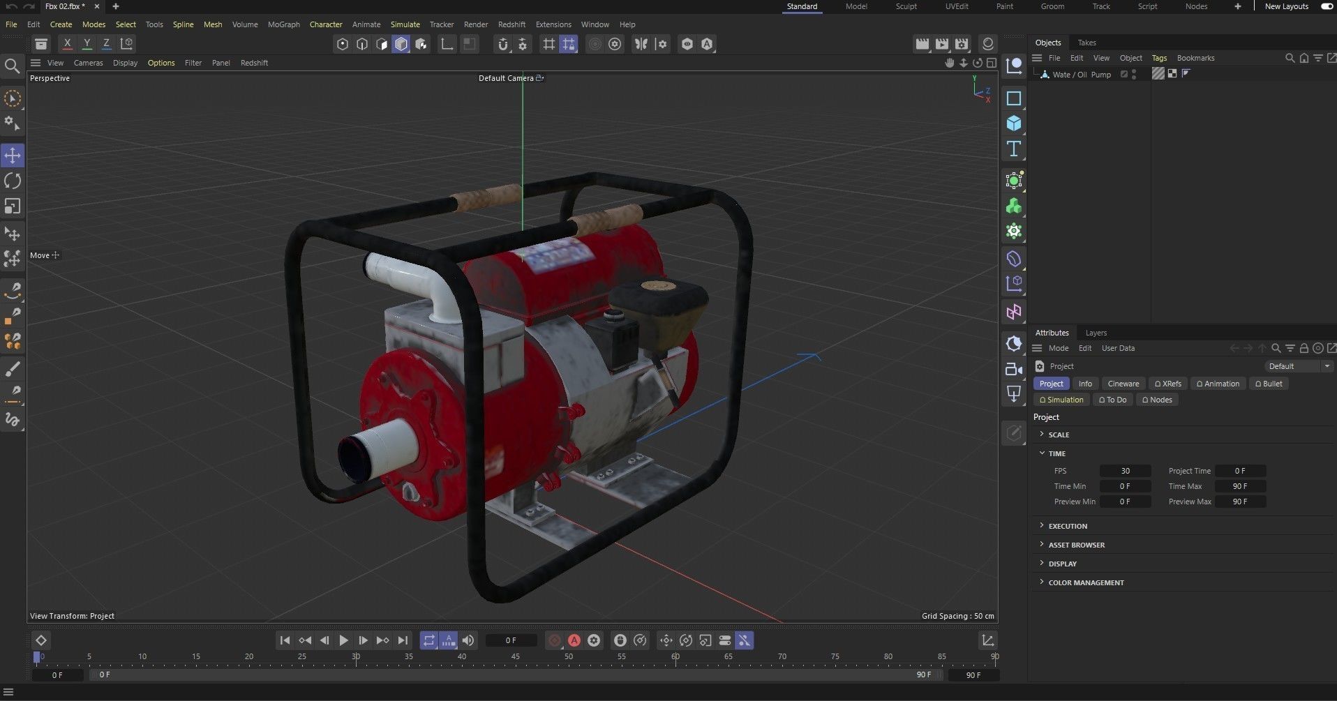 3D model WATER PUMP Petrol ENGINE VR / AR / low-poly | CGTrader