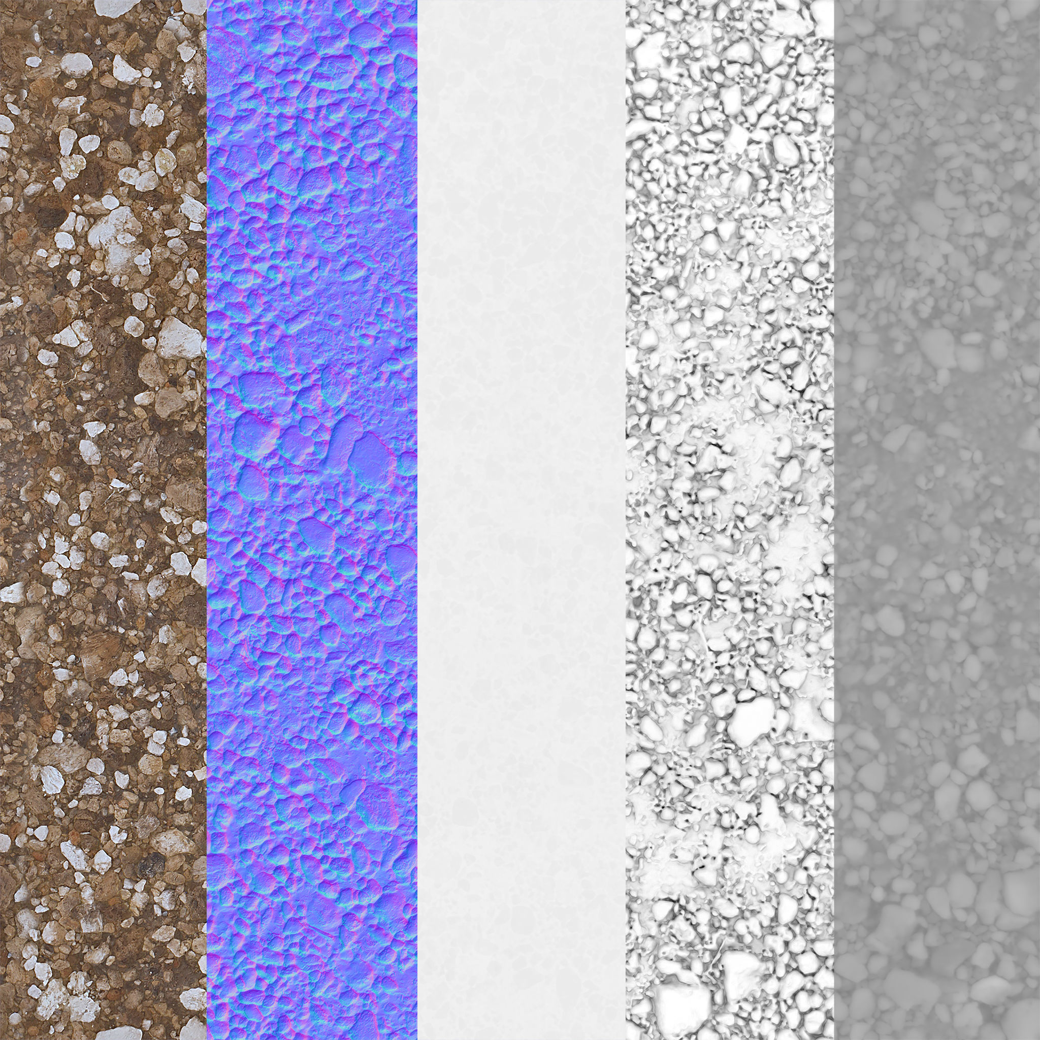 Texture Muddy Gravel Terrain seamless PBR texture VR / AR / low-poly ...