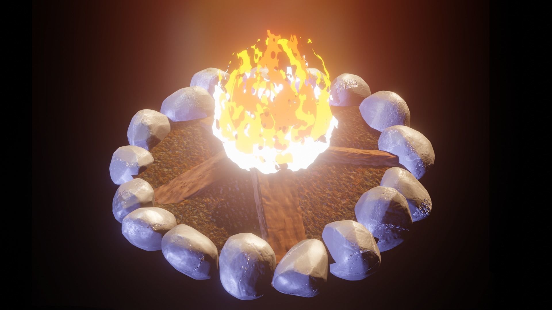 3D model Stylized Campfire 3D Model VR / AR / low-poly | CGTrader