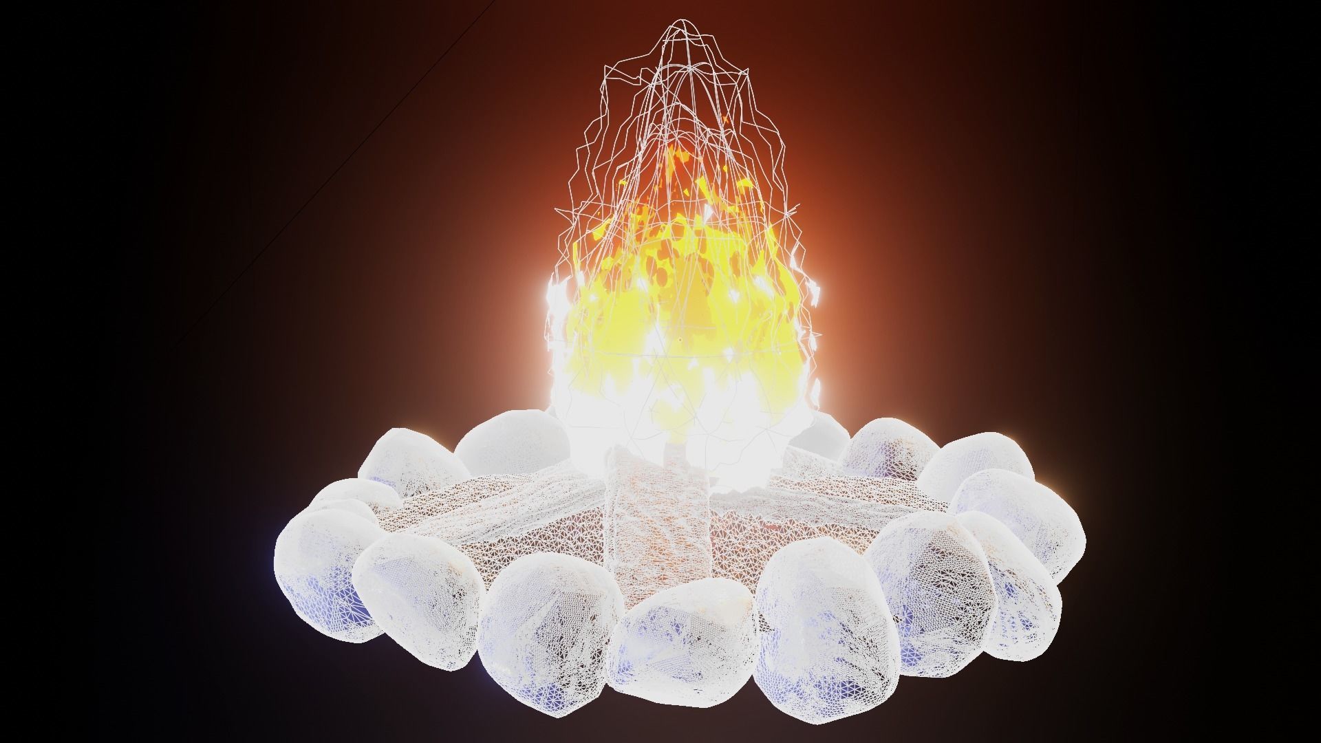 3D model Stylized Campfire 3D Model VR / AR / low-poly | CGTrader