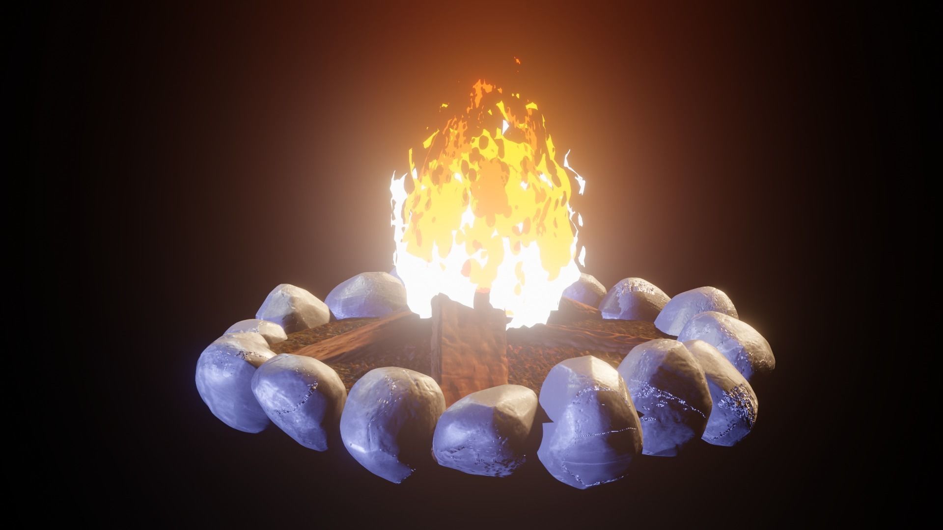 3D model Stylized Campfire 3D Model VR / AR / low-poly | CGTrader
