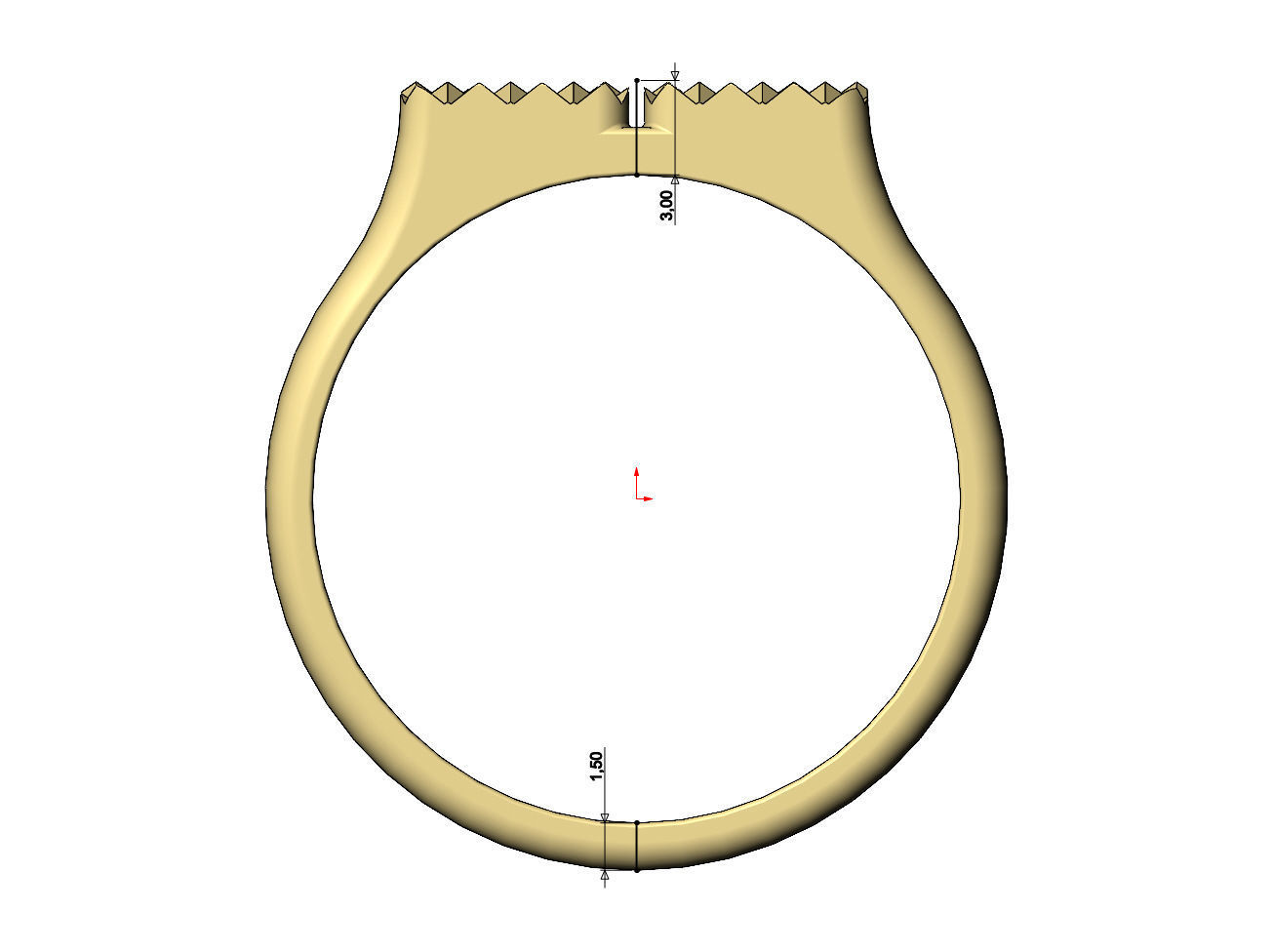 Knurled OG original gangster signet ring US sizes 7to11 3D model 3D ...