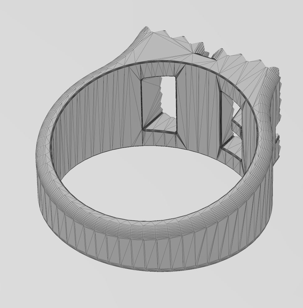 Knurled OG original gangster signet ring US sizes 7to11 3D model 3D ...