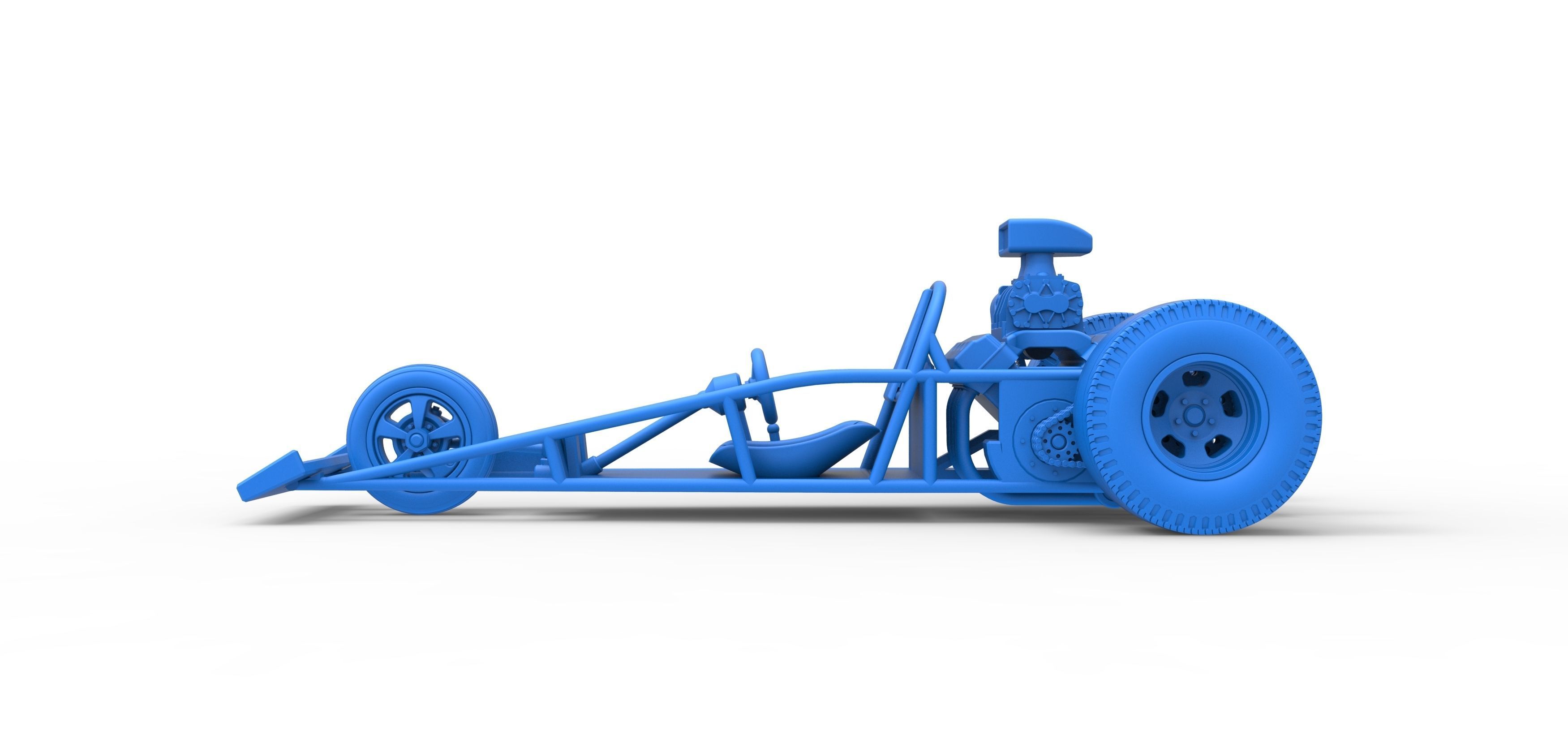 Rear engine old school three wheeled dragster Scale 1 to 25 3D model 3D ...