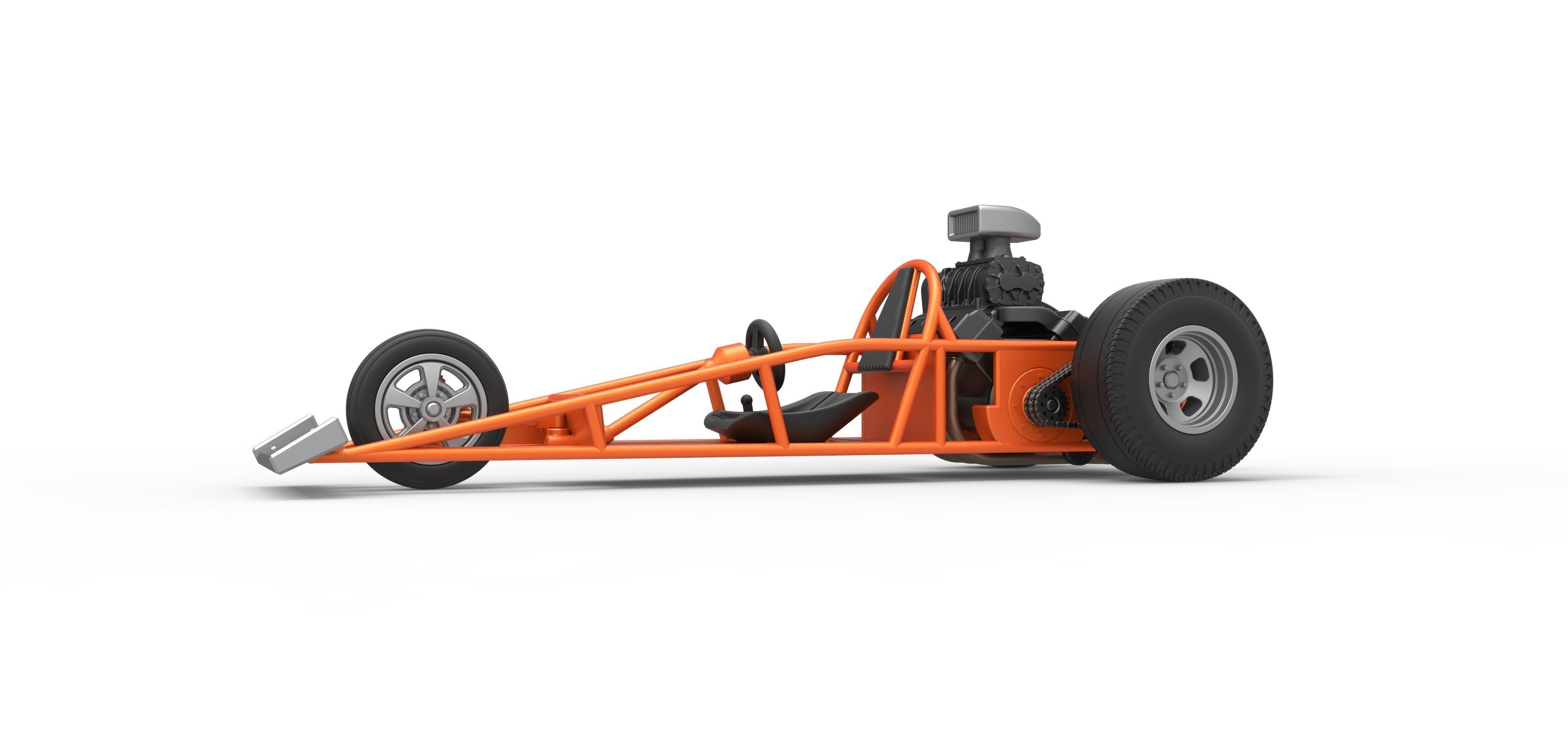Rear engine old school three wheeled dragster Scale 1 to 25 3D model 3D ...