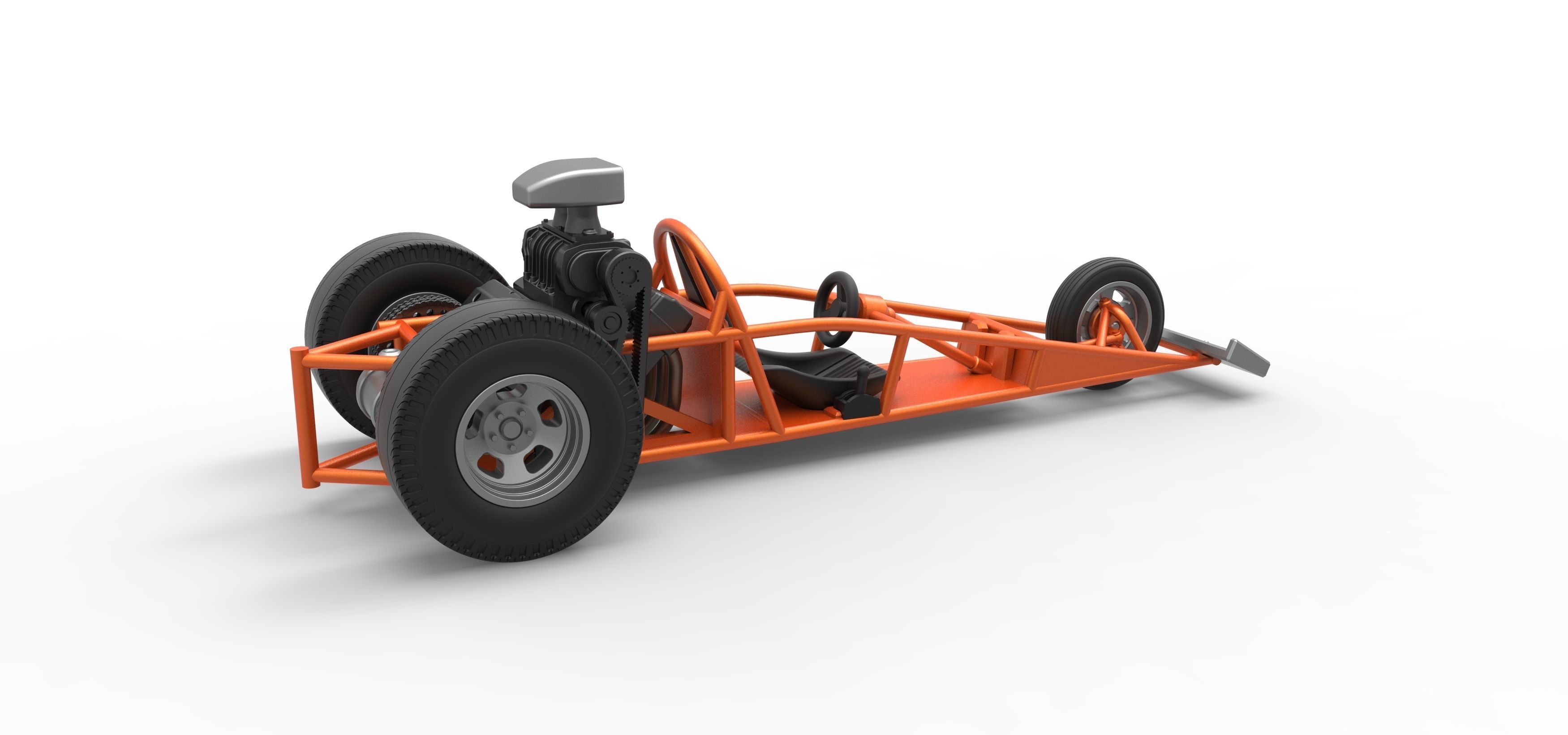 Rear engine old school three wheeled dragster Scale 1 to 25 3D model 3D ...