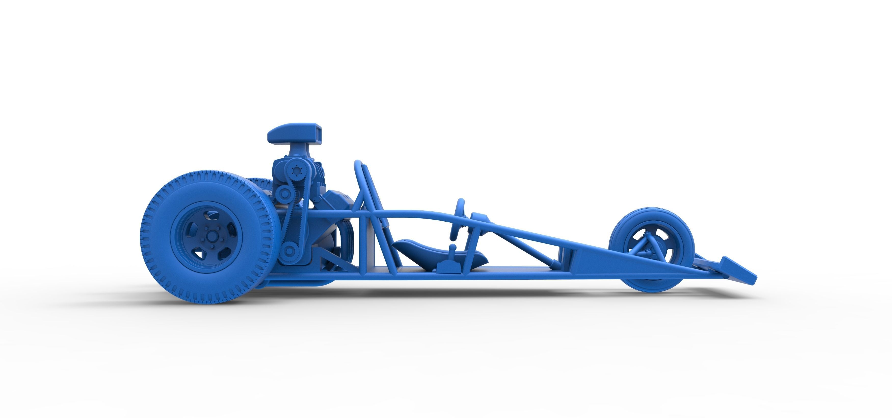 Rear engine old school three wheeled dragster Scale 1 to 25 3D model 3D ...