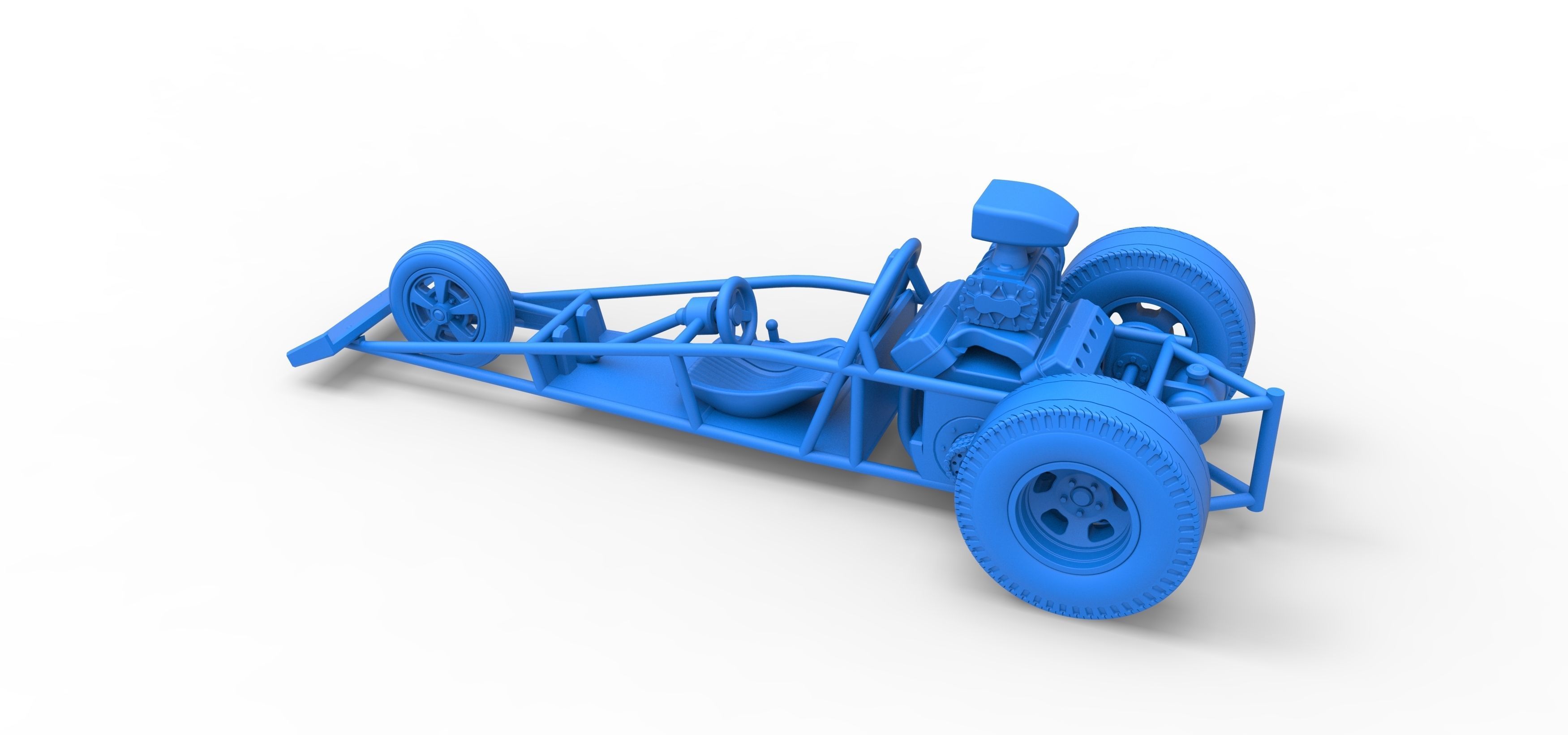 Rear engine old school three wheeled dragster Scale 1 to 25 3D model 3D ...