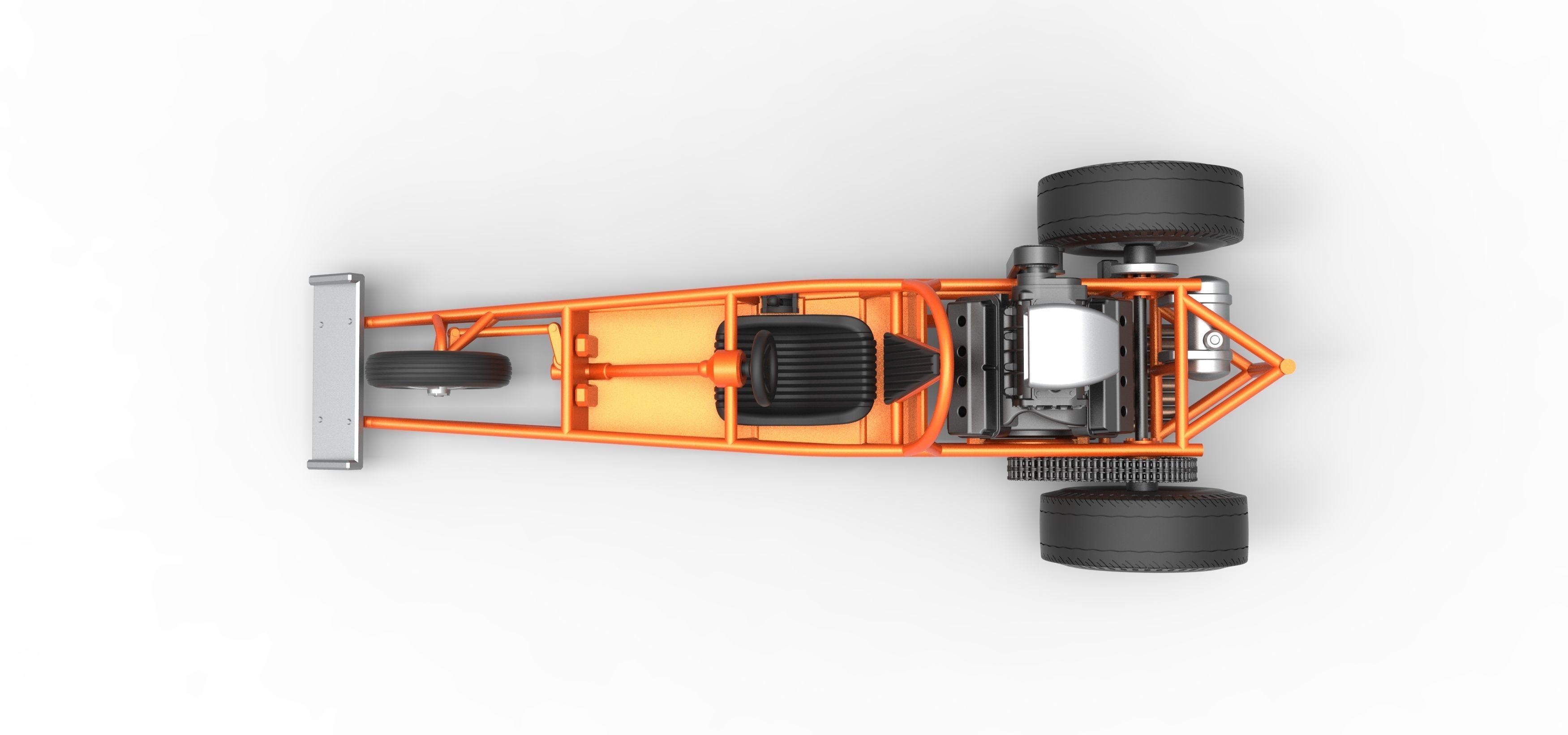 Rear engine old school three wheeled dragster Scale 1 to 25 3D model 3D ...