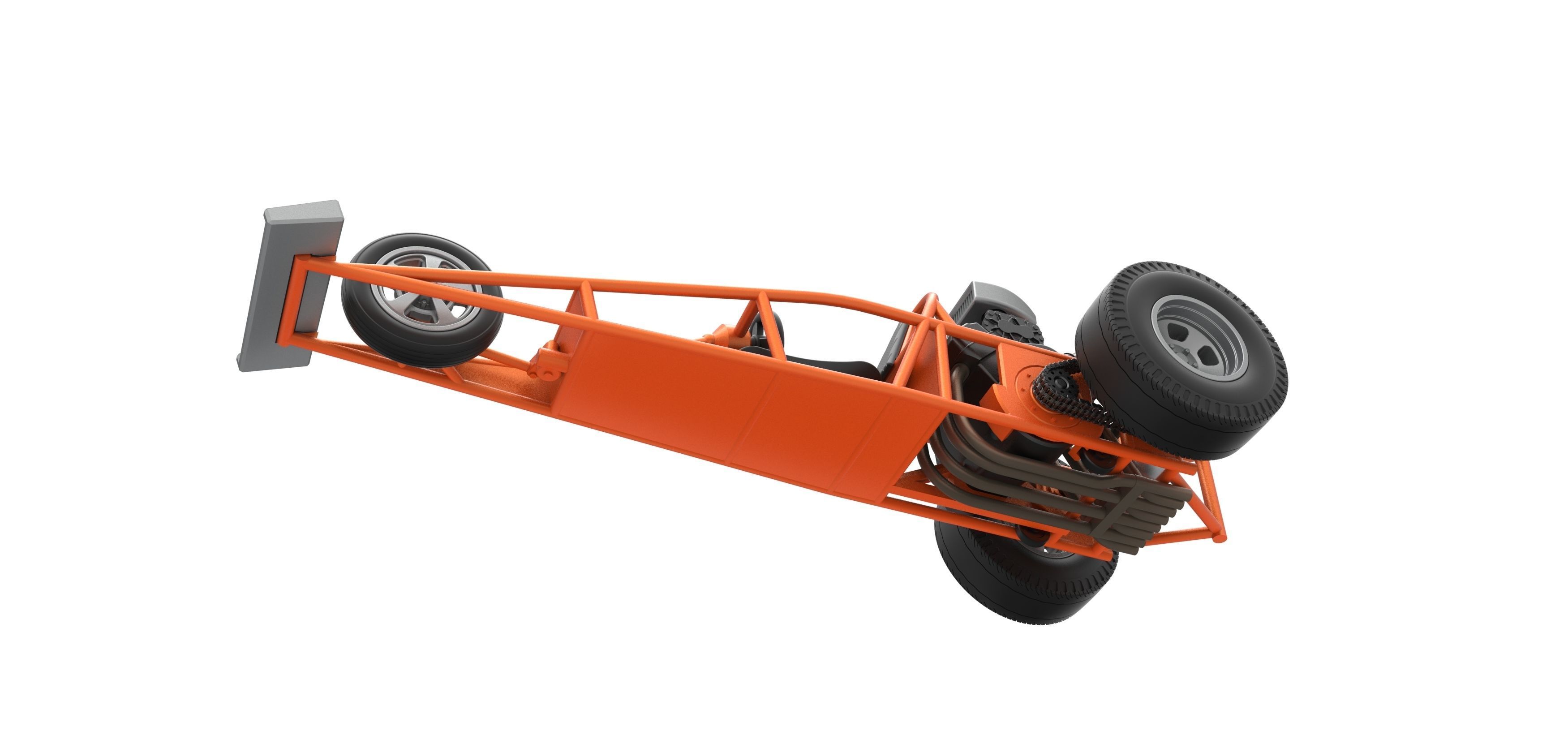 Rear engine old school three wheeled dragster Scale 1 to 25 3D model 3D ...