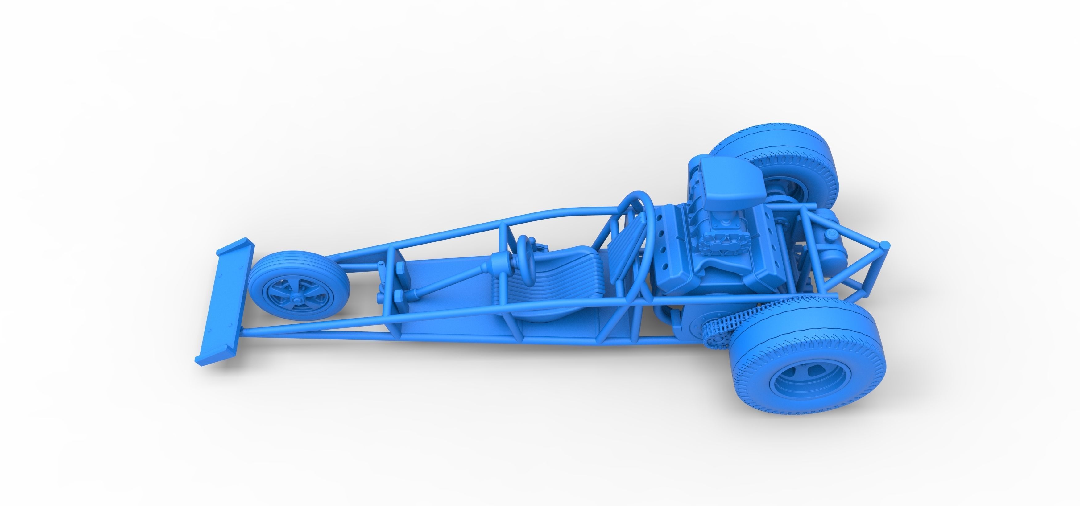 Rear engine old school three wheeled dragster Scale 1 to 25 3D model 3D ...