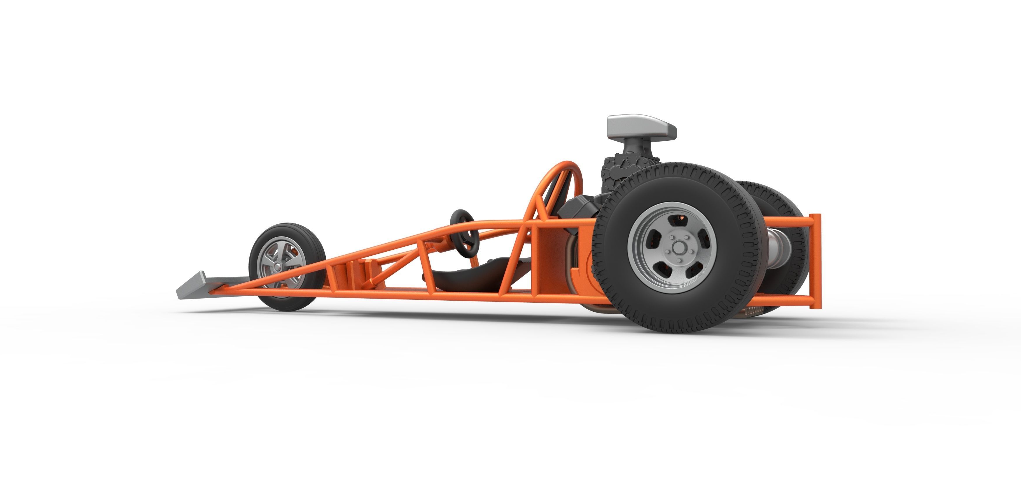 Rear engine old school three wheeled dragster Scale 1 to 25 3D model 3D ...