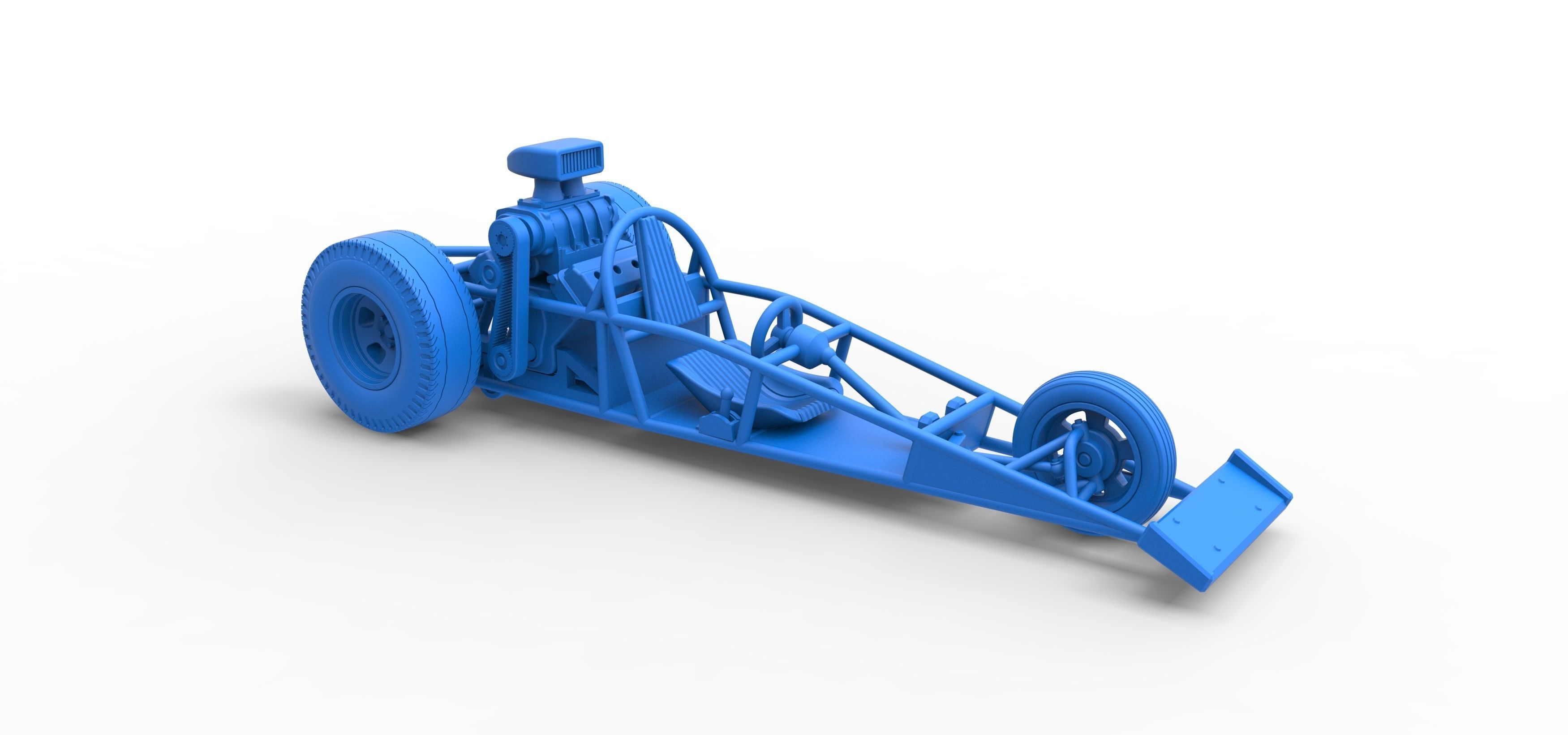 Rear engine old school three wheeled dragster Scale 1 to 25 3D model 3D ...