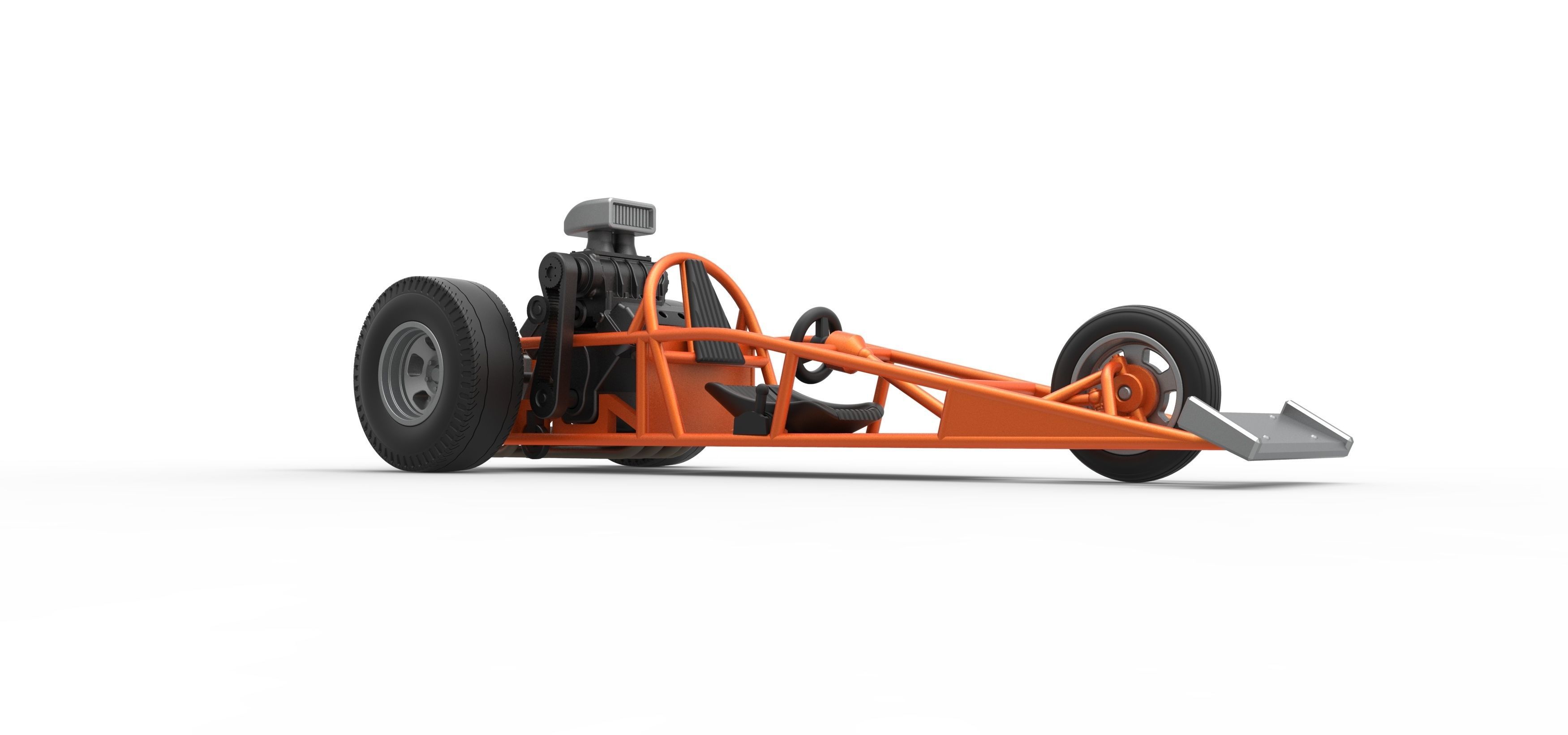 Rear engine old school three wheeled dragster Scale 1 to 25 3D model 3D ...