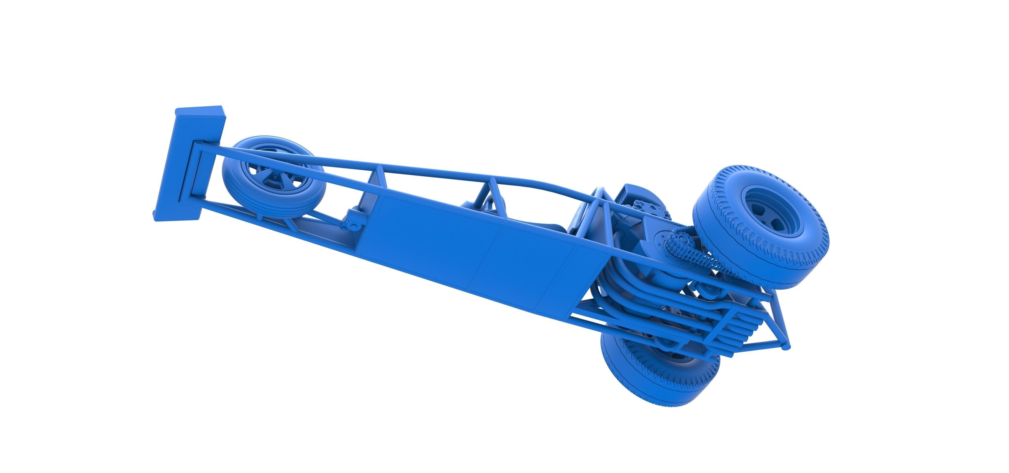 Rear engine old school three wheeled dragster Scale 1 to 25 3D model 3D ...