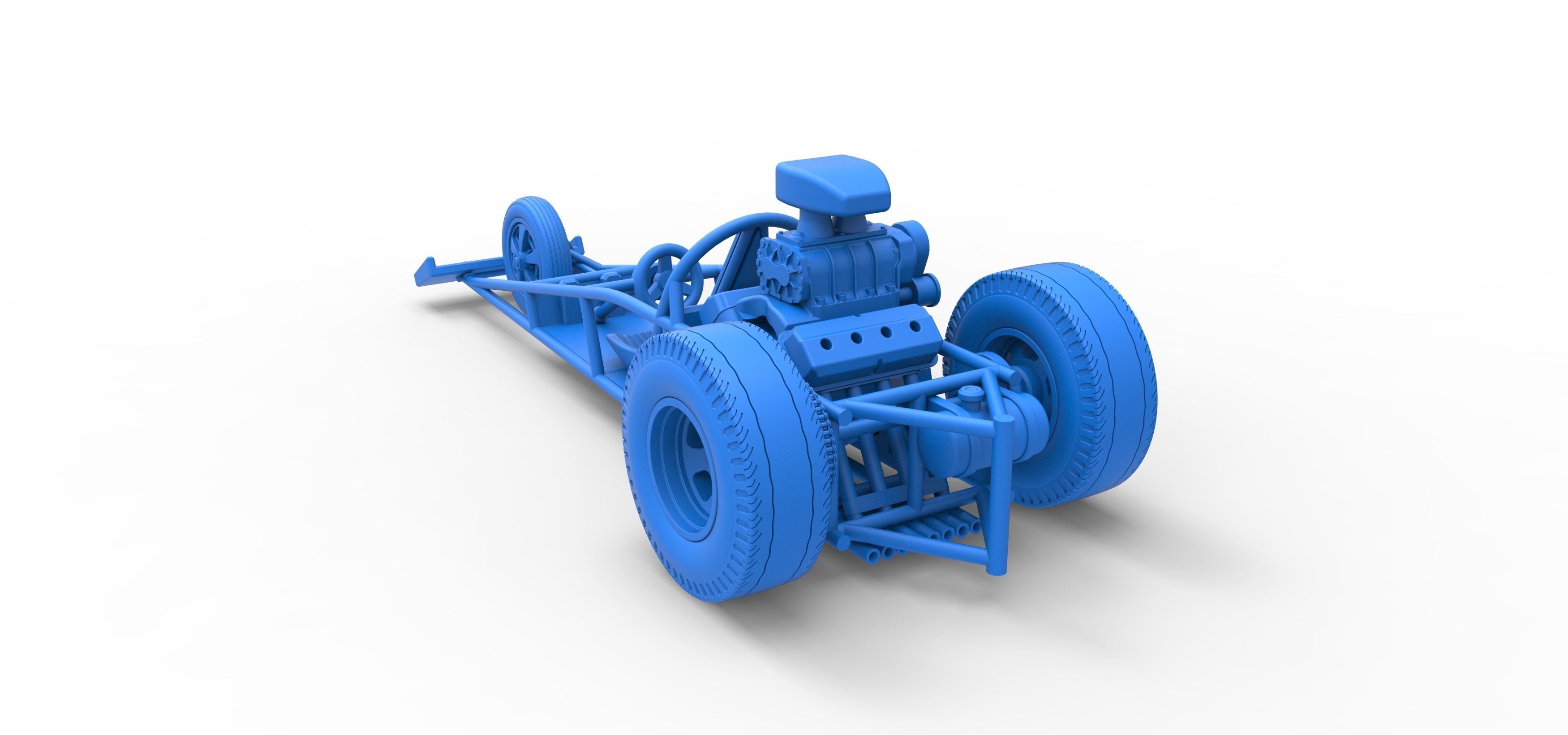 Rear engine old school three wheeled dragster Scale 1 to 25 3D model 3D ...