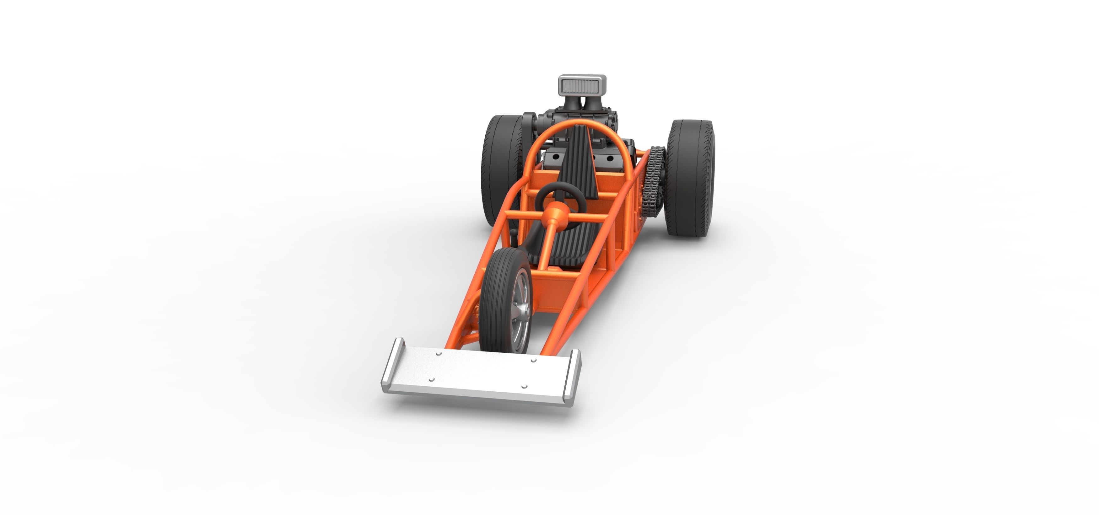 Rear engine old school three wheeled dragster Scale 1 to 25 3D model 3D ...
