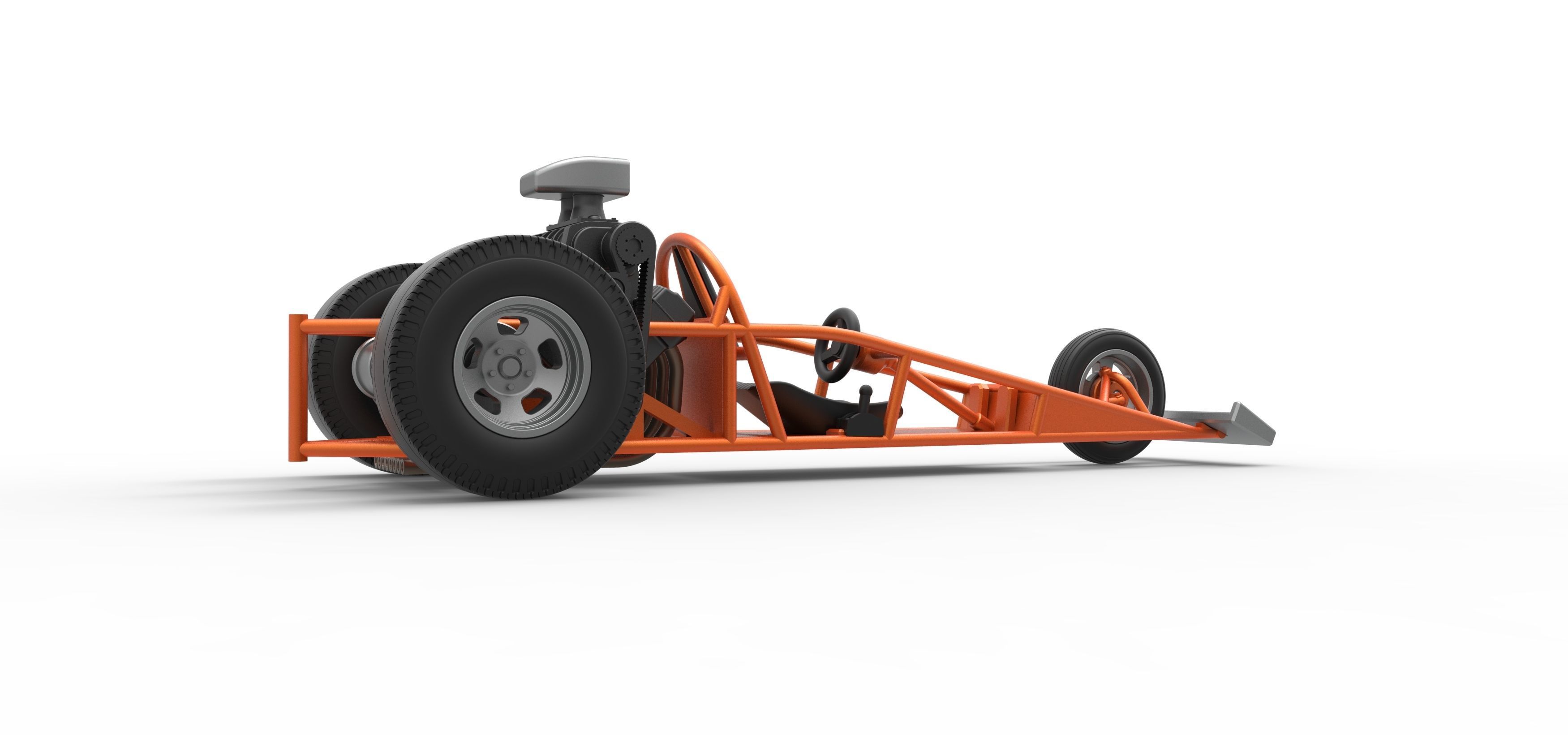 Rear engine old school three wheeled dragster Scale 1 to 25 3D model 3D ...