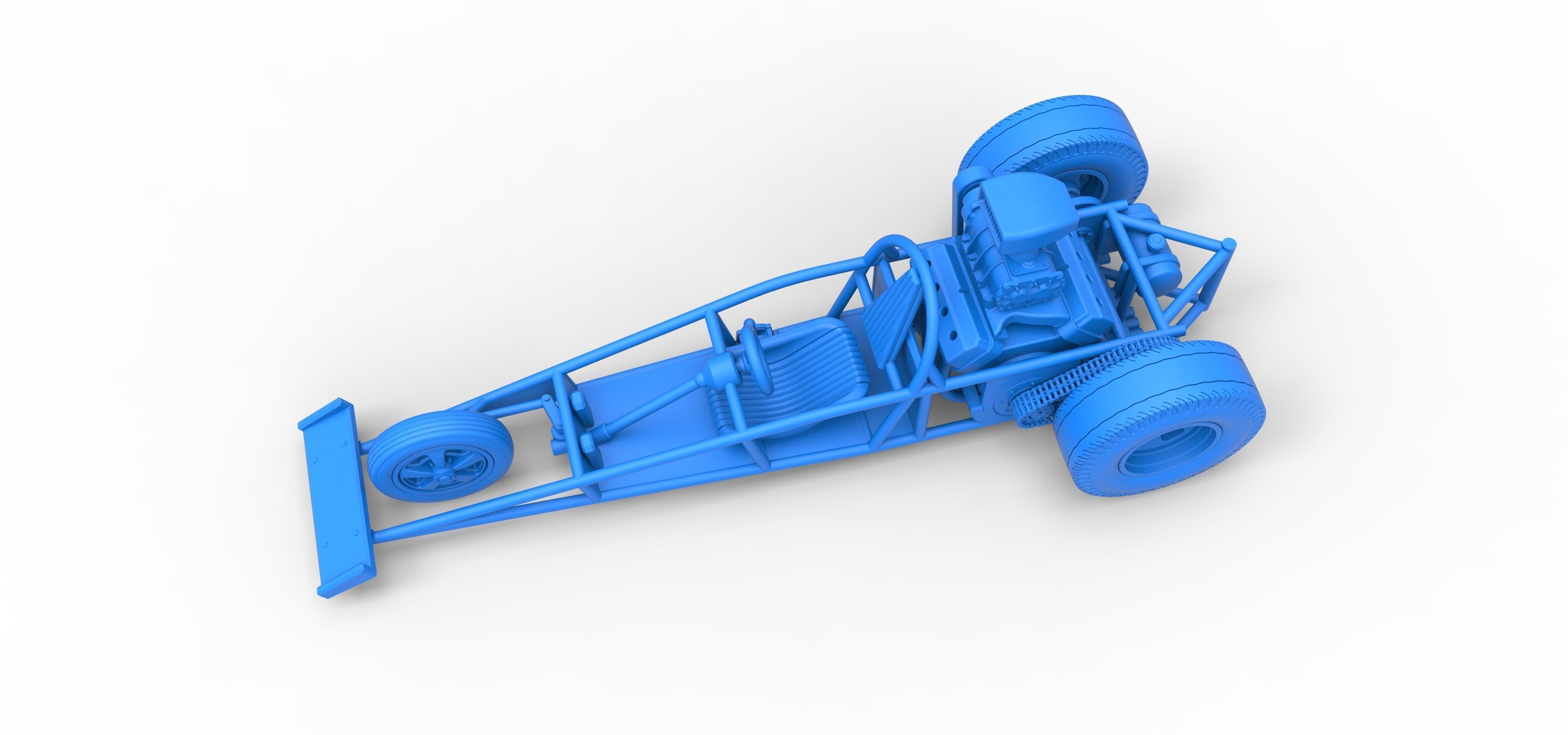 Rear engine old school three wheeled dragster Scale 1 to 25 3D model 3D ...