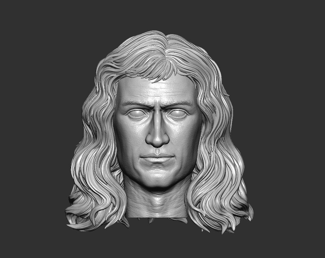 Isaac Newton Head 3D model 3D printable | CGTrader