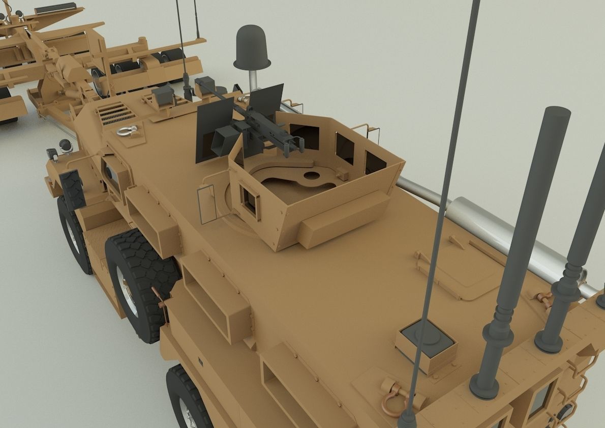 Cougar 6x6 MRAP military vehicle 3D model | CGTrader