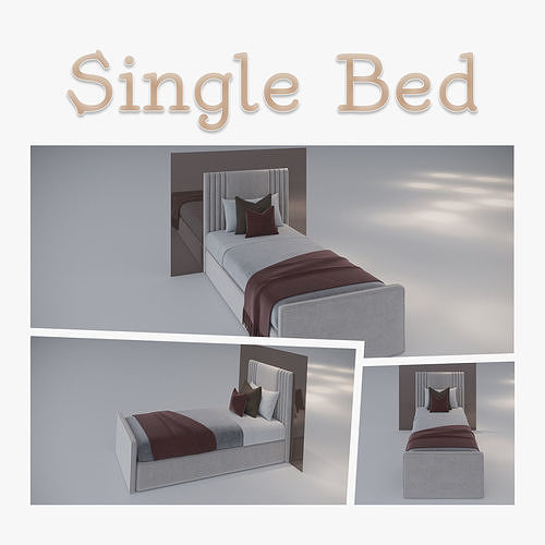 3D model Single bed VR / AR / low-poly | CGTrader