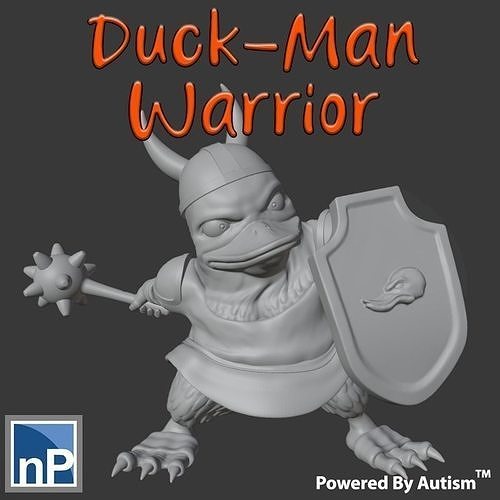 Fantasy Duck-Man Warrior free 3D model 3D printable | CGTrader