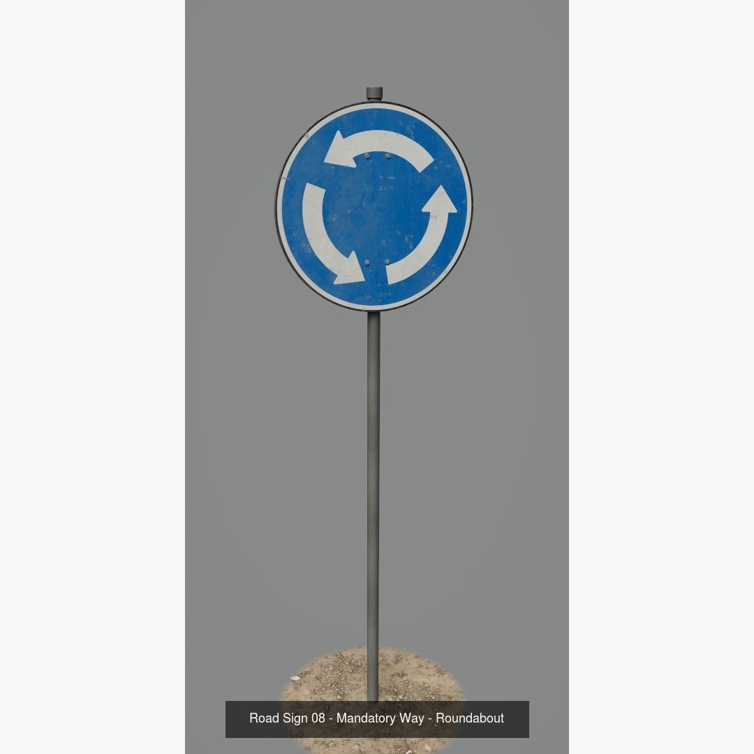 3D Model Collection Road Signs Pack 01 VR / AR / low-poly | CGTrader