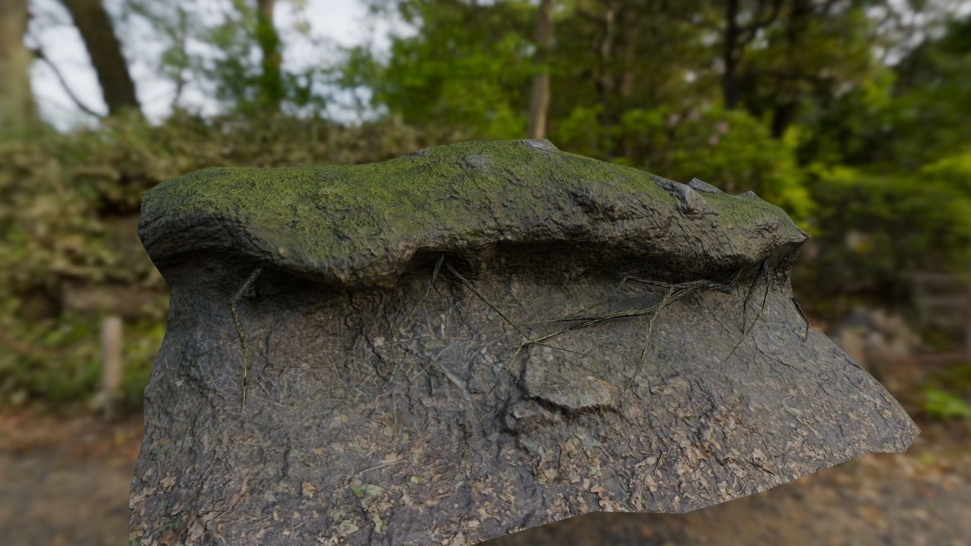 3D model Forest cliff and slope set VR / AR / low-poly | CGTrader