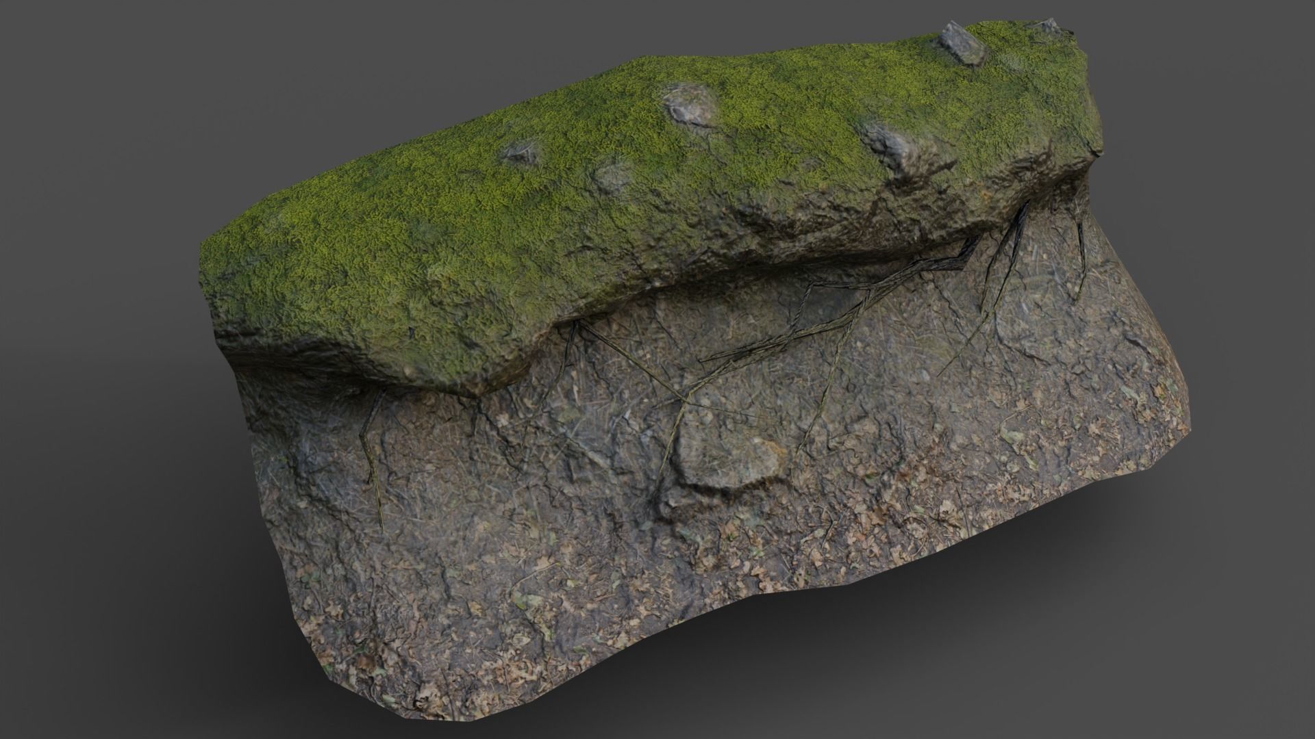 3D model Forest cliff and slope set VR / AR / low-poly | CGTrader