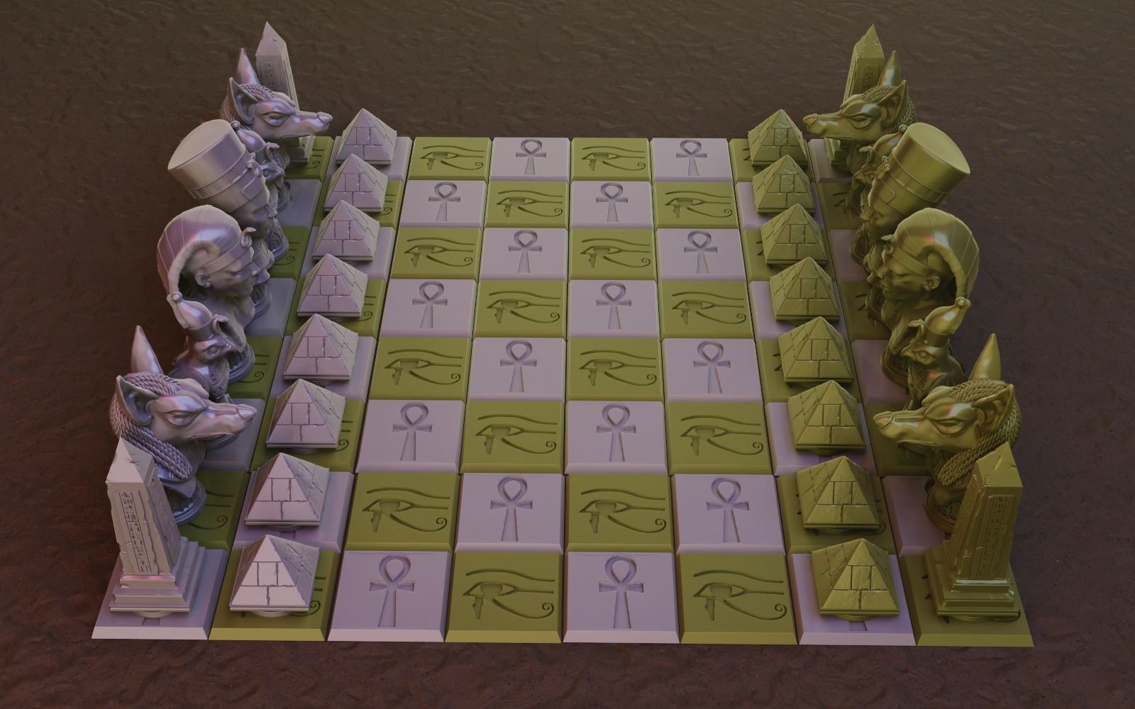 Egyptian chess 3D model 3D printable | CGTrader