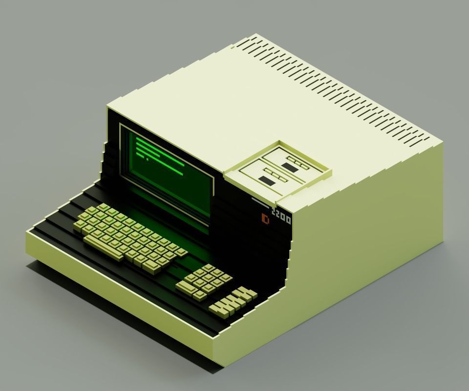 3D model Datapoint 2200 Replica Vintage Mainframe terminal computer VR ...