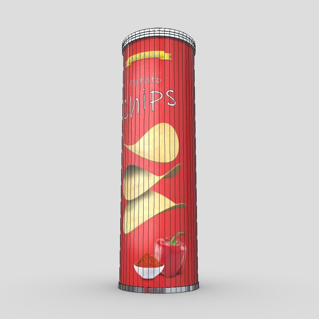 3D model Potato Chips Tube VR / AR / low-poly | CGTrader