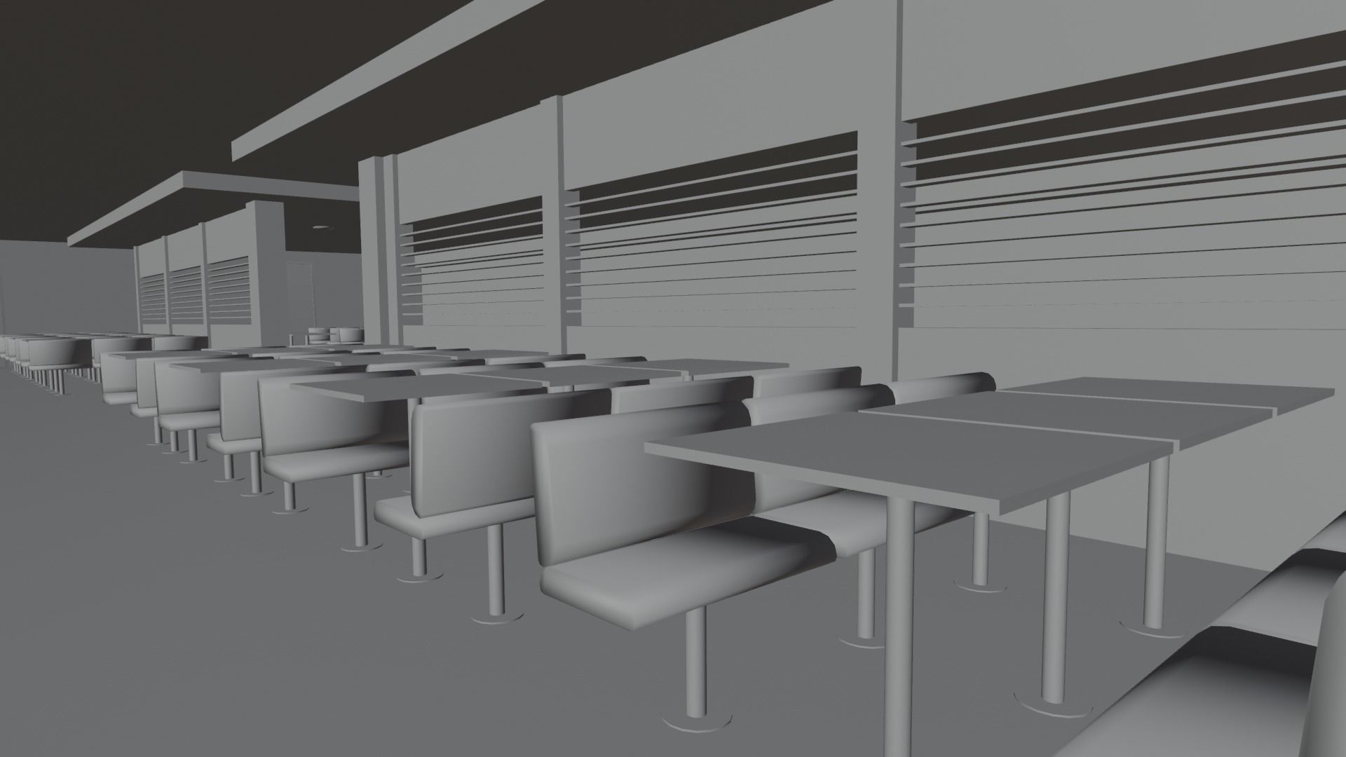 3D model VR Fast Food Restaurant VR / AR / low-poly | CGTrader