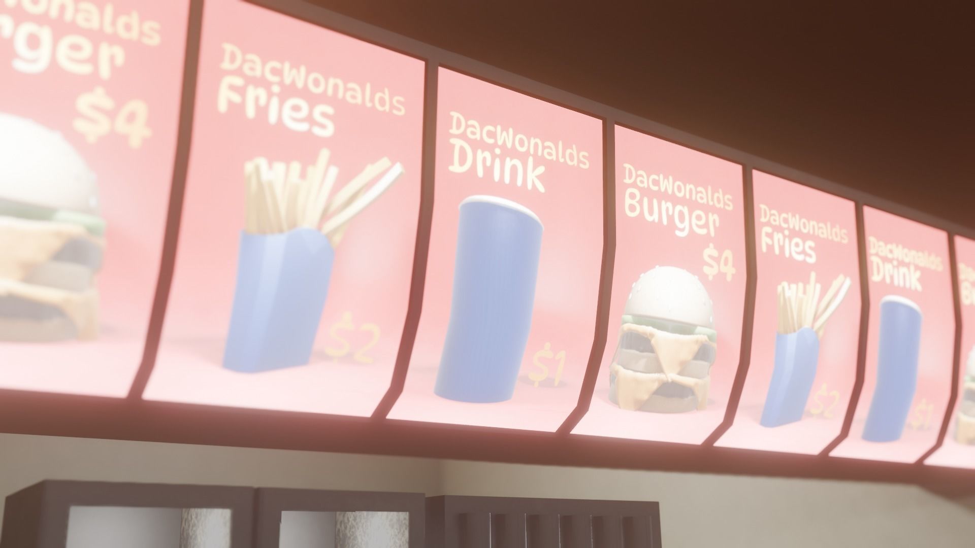 3D model VR Fast Food Restaurant VR / AR / low-poly | CGTrader